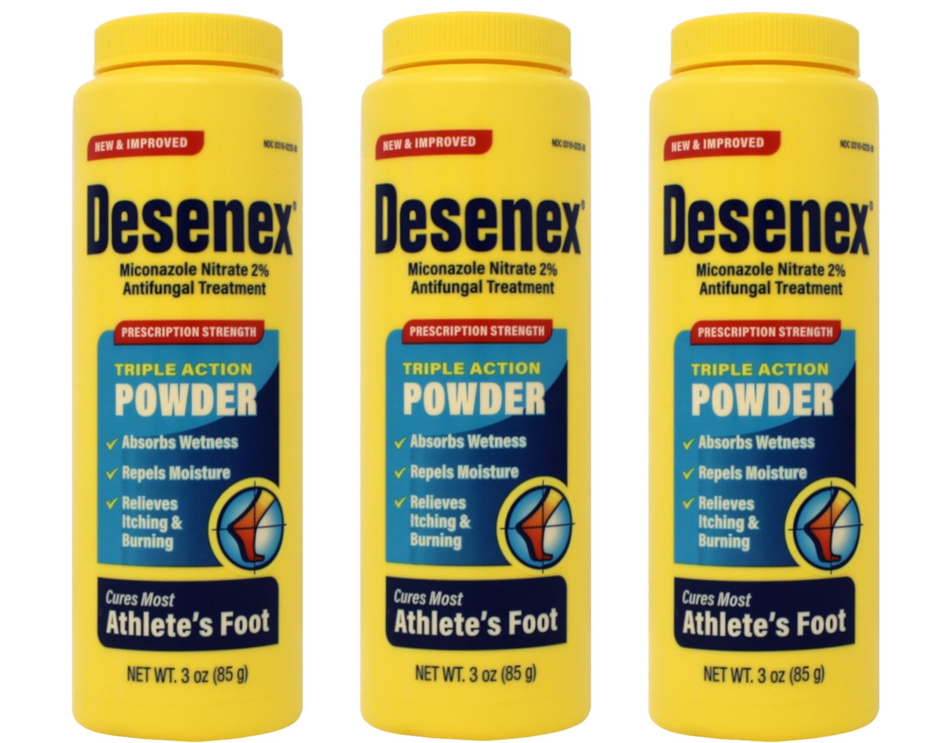 Desenex Medicated Antifungal Foot Powder, Miconazole 2%, Absorbent, 3oz ...