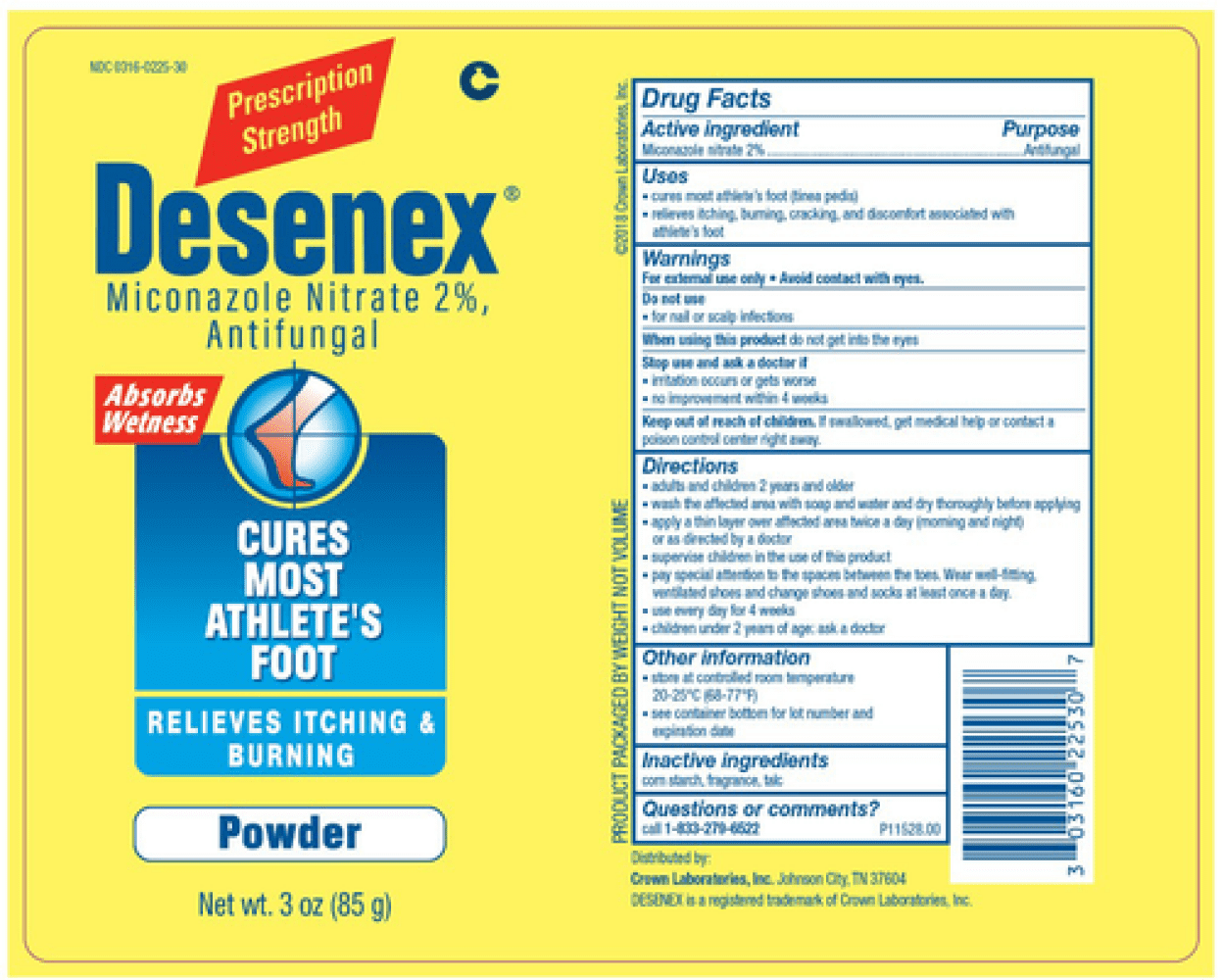 Desenex Antifungal Powder for Athletes Foot - 3.0 Oz (Pack of 32 ...