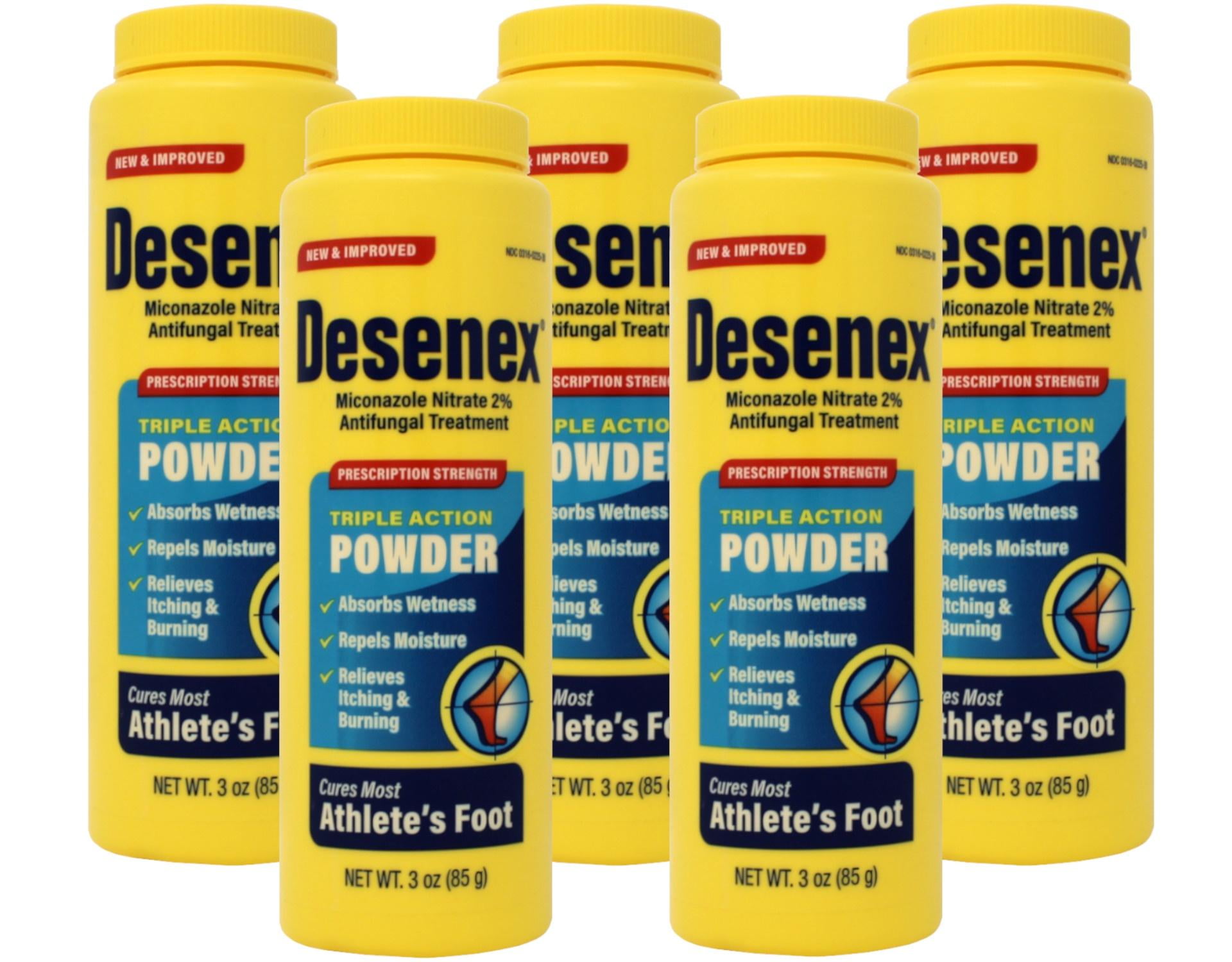 Desenex Athletes Foot Antifungal Shake Powder 3 oz - 5 Pack - Walmart.com