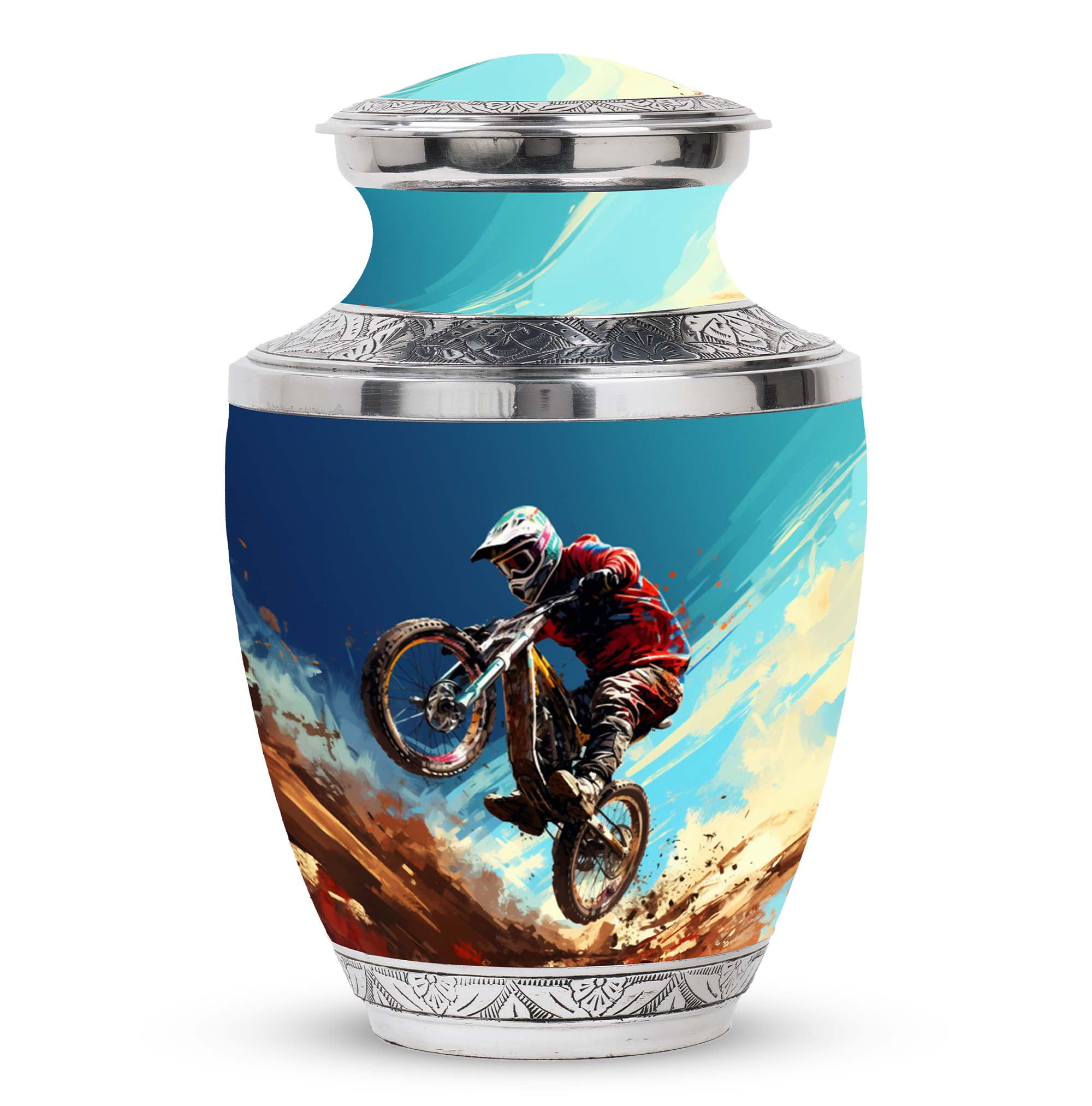 Desert Bike Leap Divine Sanctuary Large Urn for Human Ashes - Adult ...