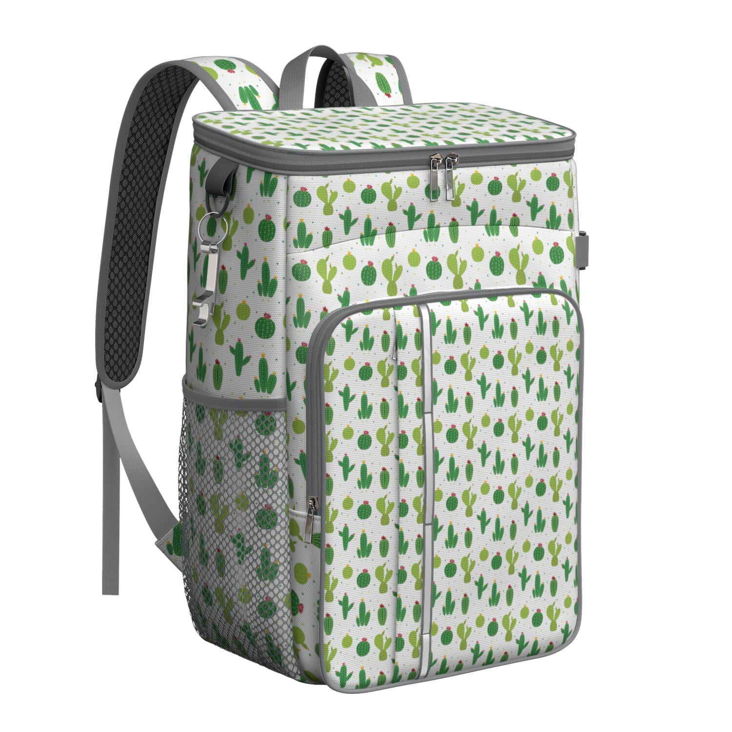 Desert Cactus Art Insulated Backpack Cooler - 20L Leakproof Picnic Backpack, Aesthetic Succulent ...