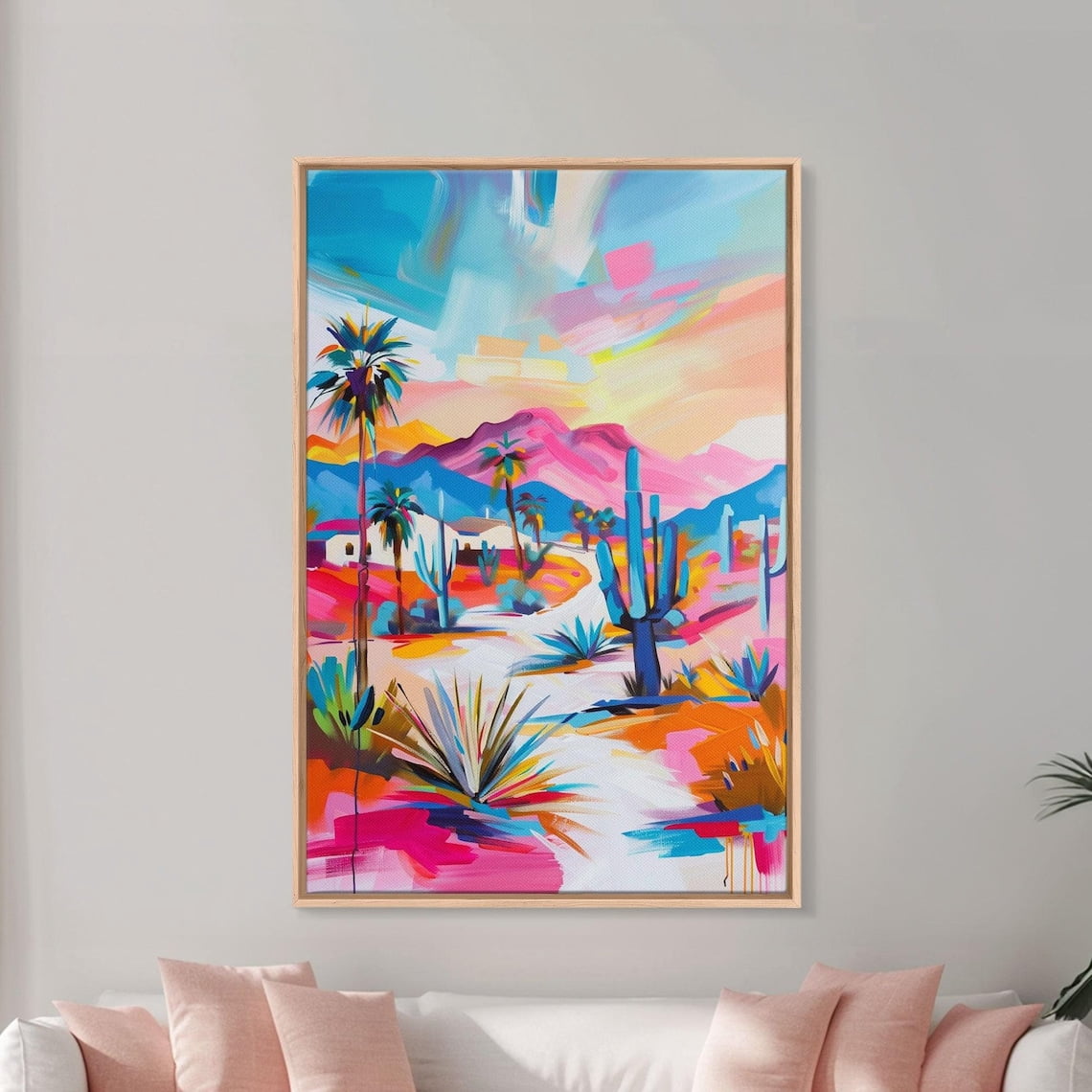 Desert Cactus Flower Botanical Wall Art Poster, Unframed Size 8x12 ...