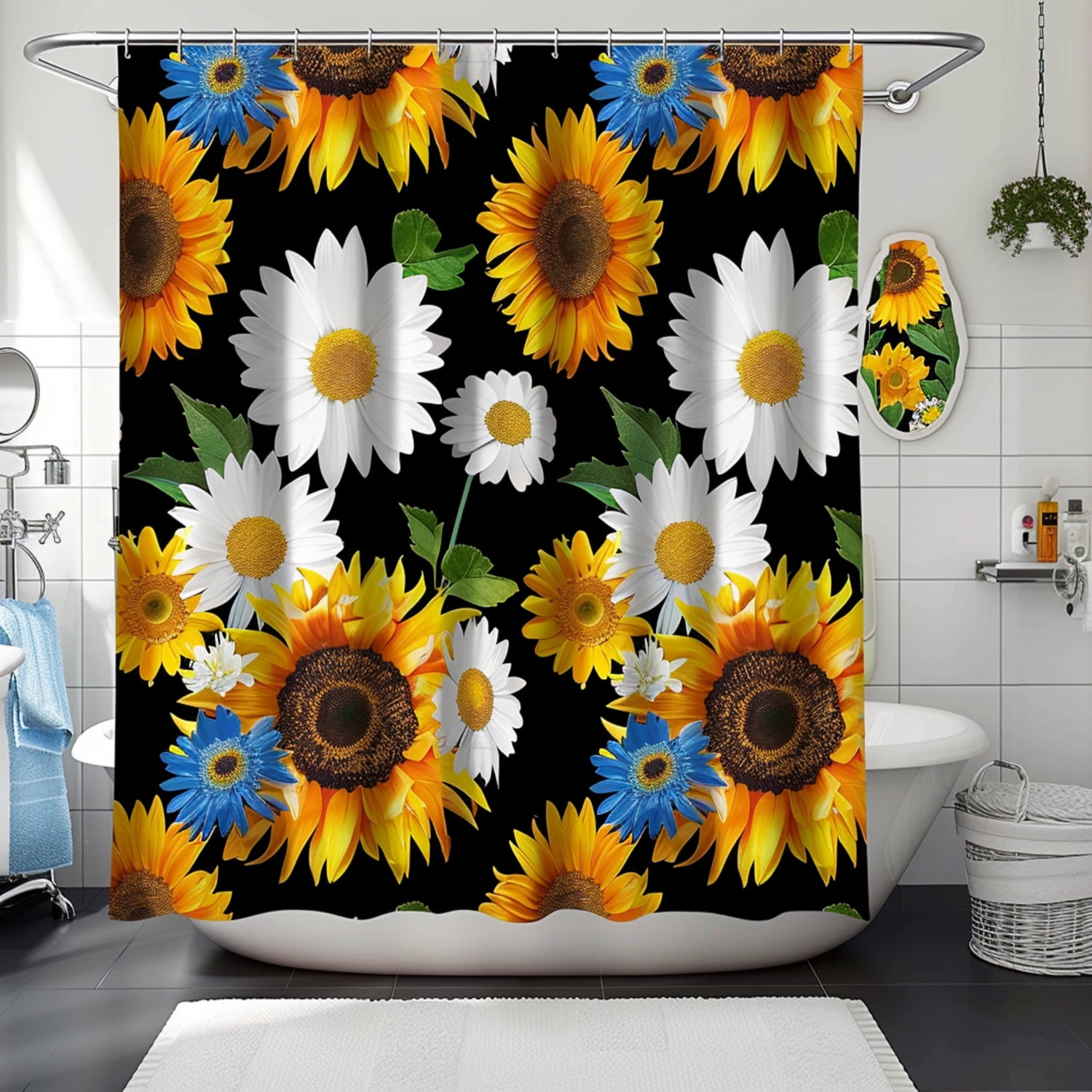 Desert Cactus Garden Shower Curtain Green Cacti Bathroom Decor With