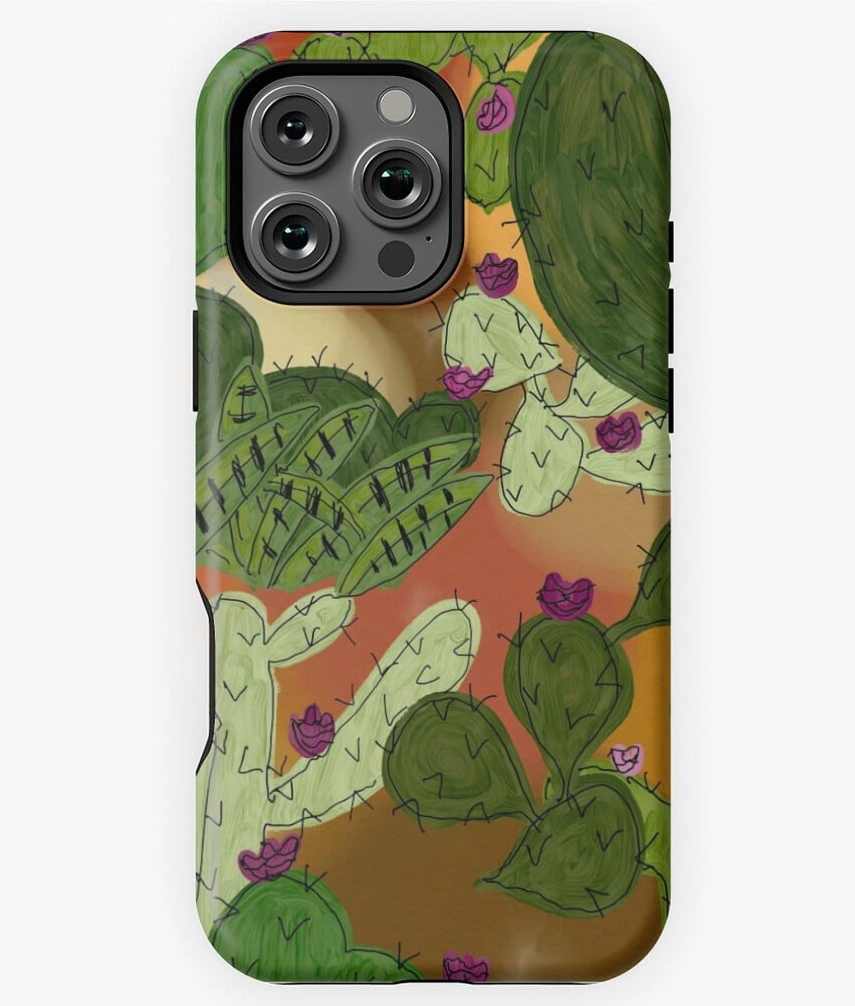 Desert Cactus Plant Botanical Print Phone Case for iPhone 16 15 14 13 ...