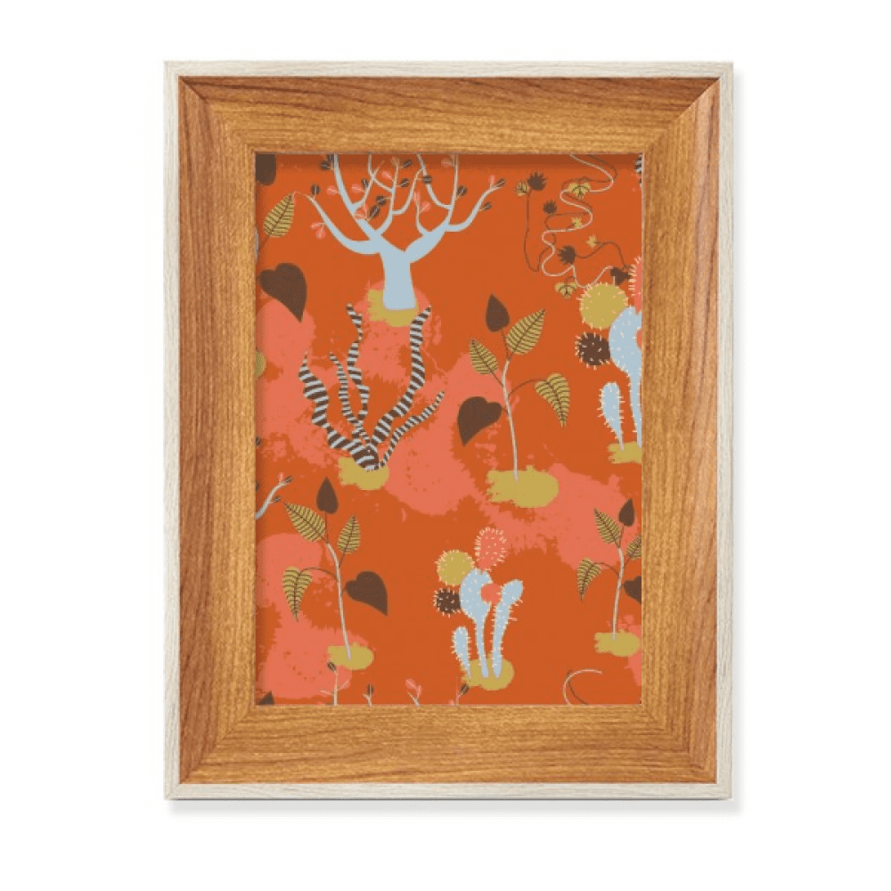 Desert Cactus Savanna Orange Trees Desktop Wooden Photo Frame Display ...