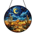 Desert Cactus Stained Glass Style Suncatcher – Window Hanging Decor ...