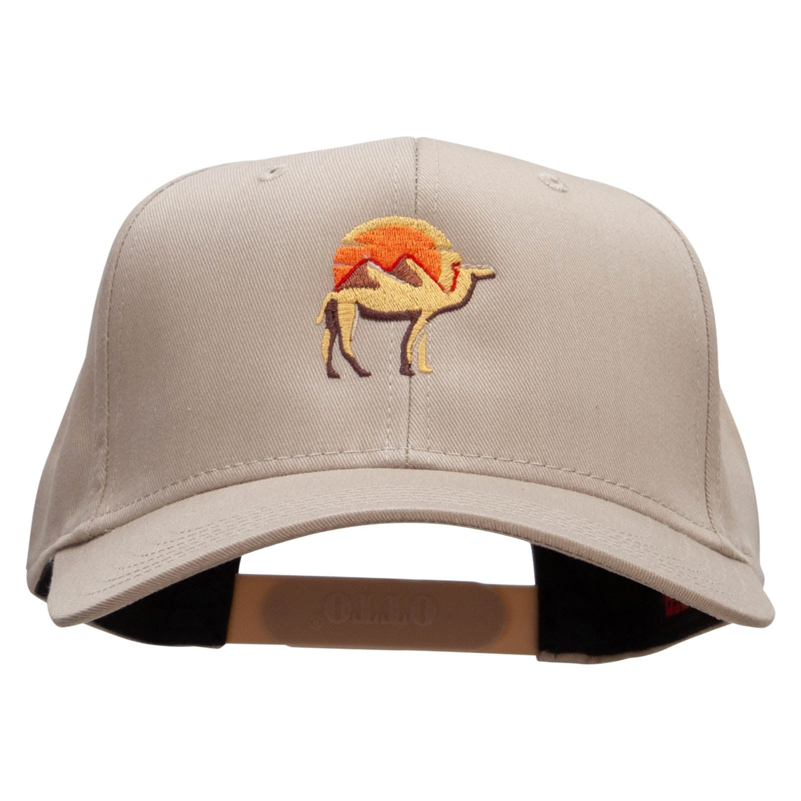 Desert Camel Embroidered Solid Cotton Twill Pro Style Cap - Khaki OSFM ...