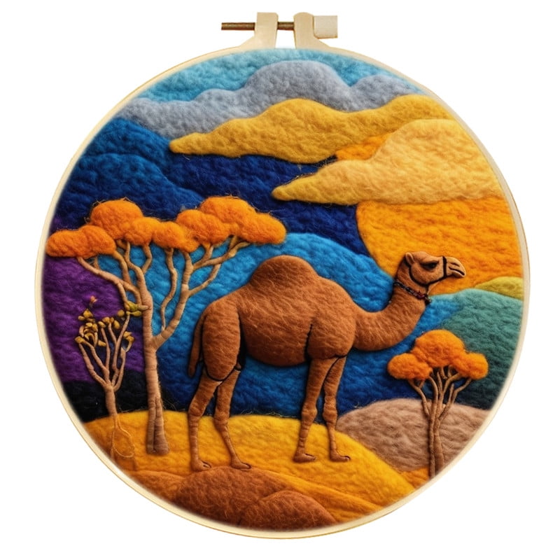 Desert Camel Needle Felting Set Beginner Felt Painting Set with ...