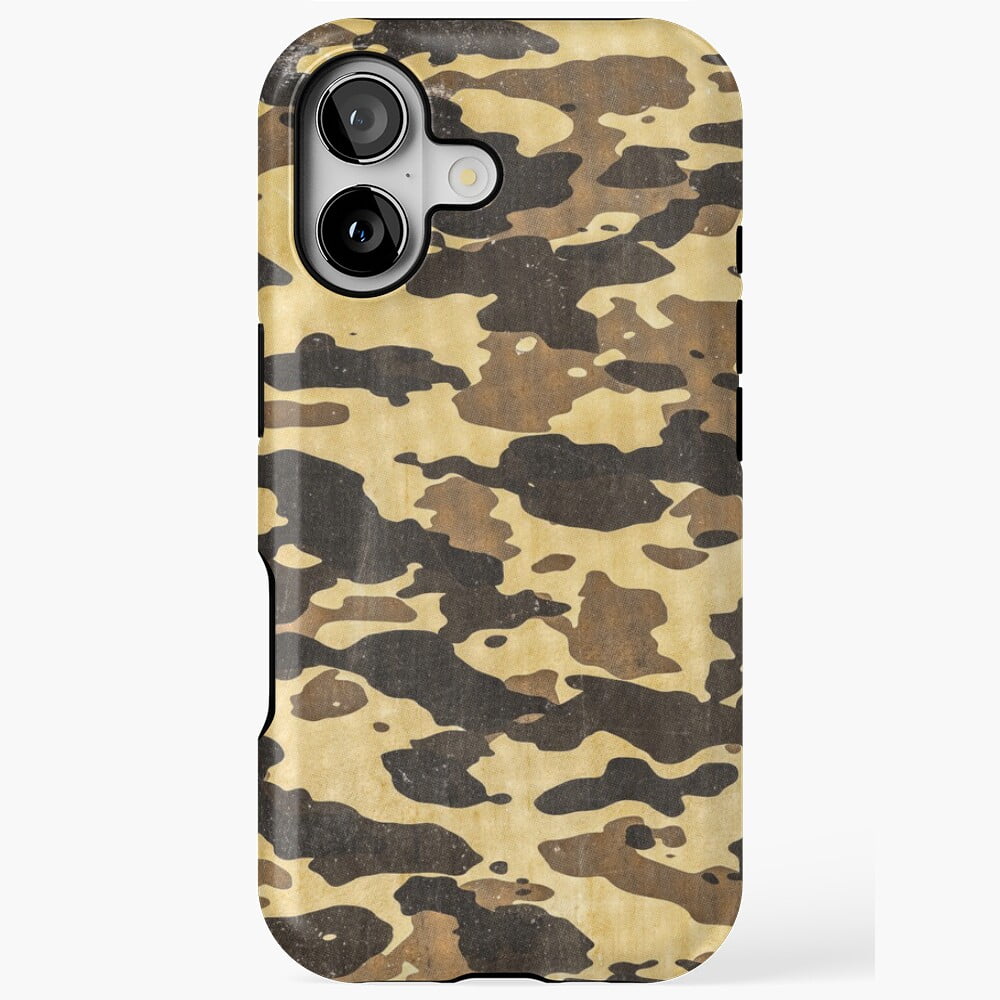 Desert Camo Faded Earth Tone Pattern Case with iPhone 17 to 11 Pro Max ...