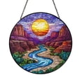 Desert Canyon Scene Stained Glass Window Suncatcher – Nature Decor ...