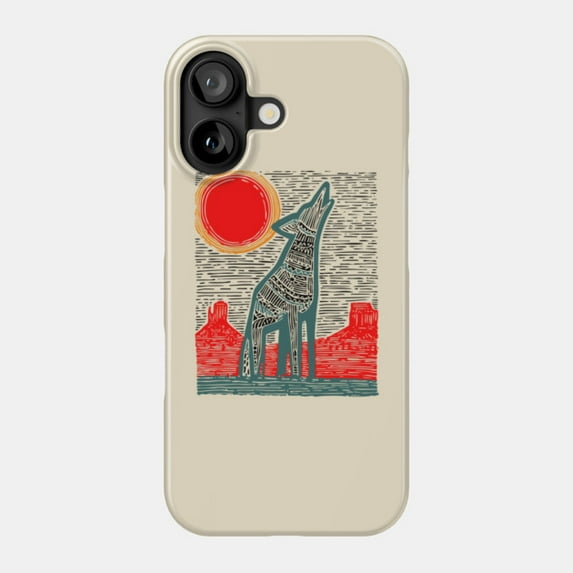 Desert Coyote Red Sun Western Art Case Compatible Across iPhone 11,12 ...