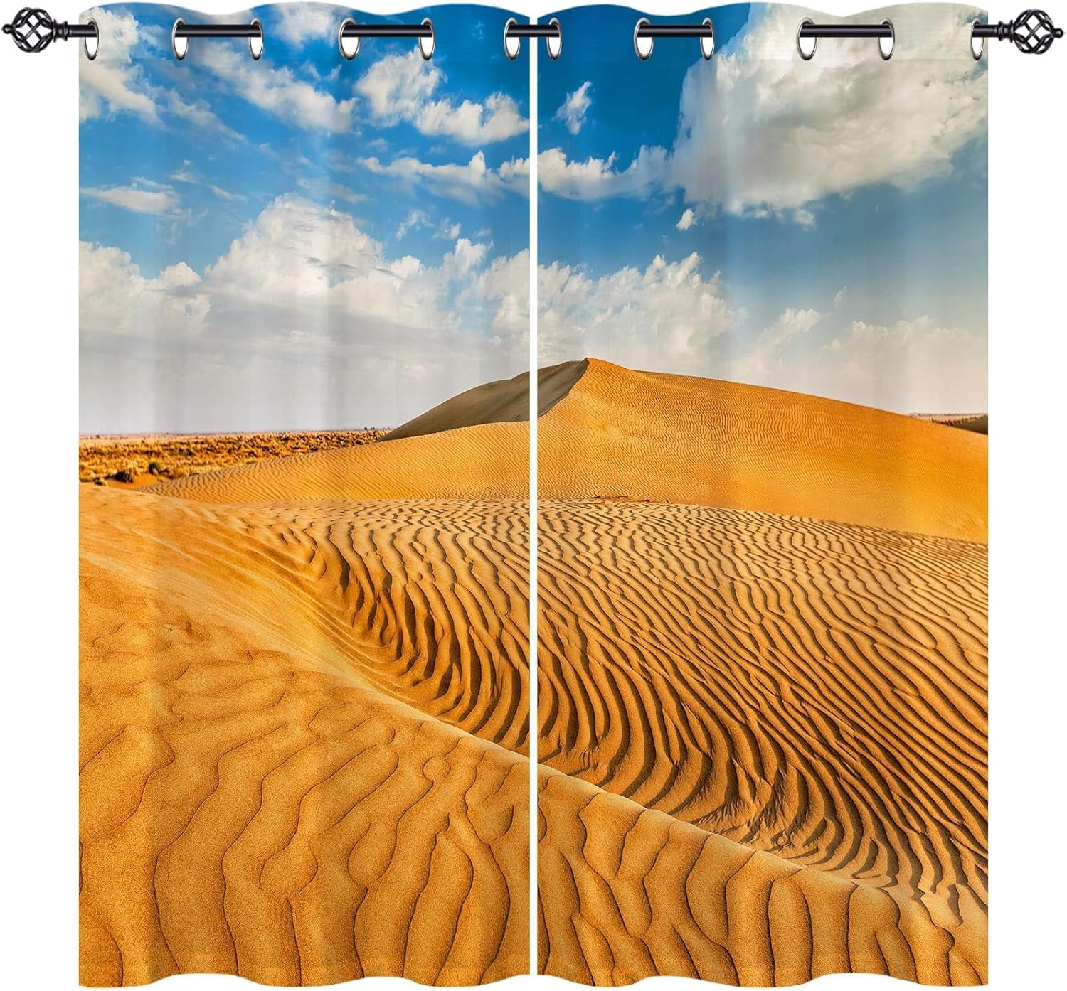 Desert Curtains Grommet Light Filtering Window Drapes Nature Scenery ...