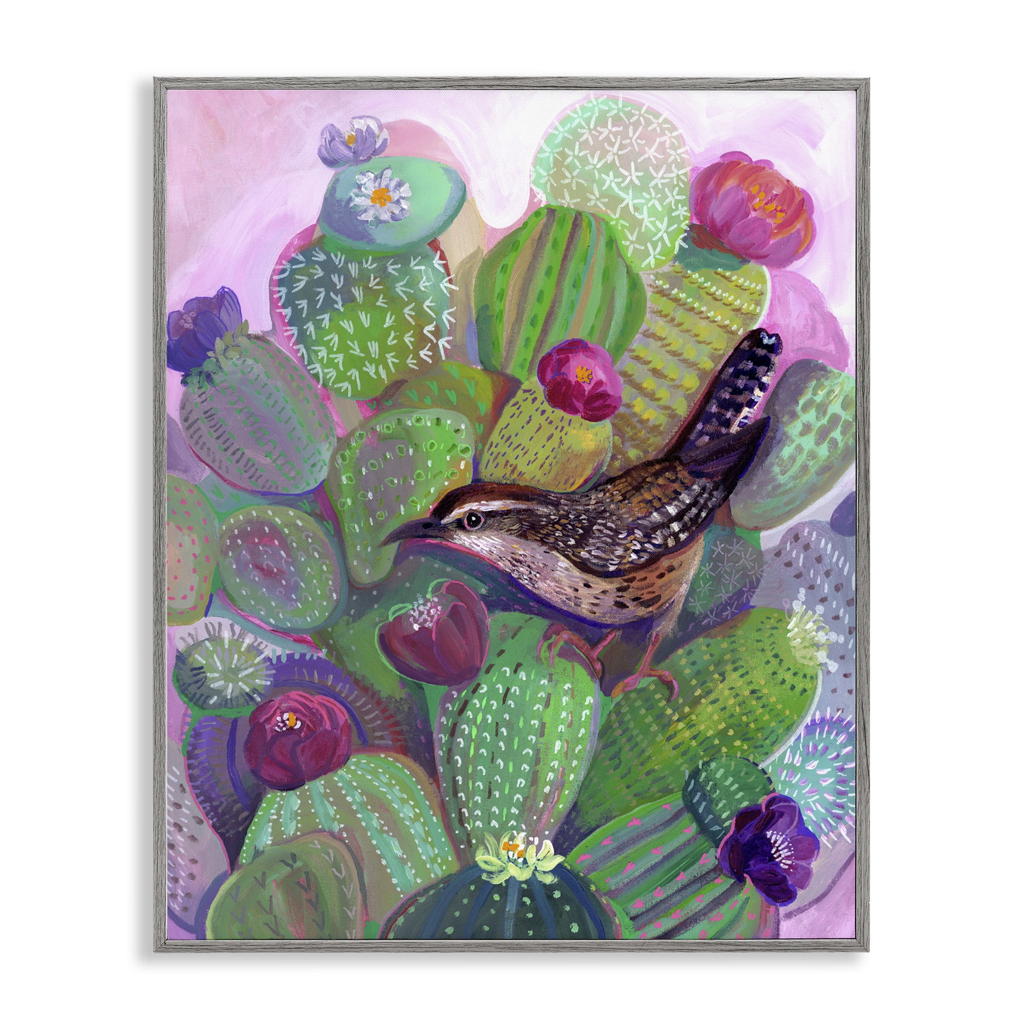 Desert Day Dream Bird Gray Framed Giclee Art, design by Ashley Davis ...