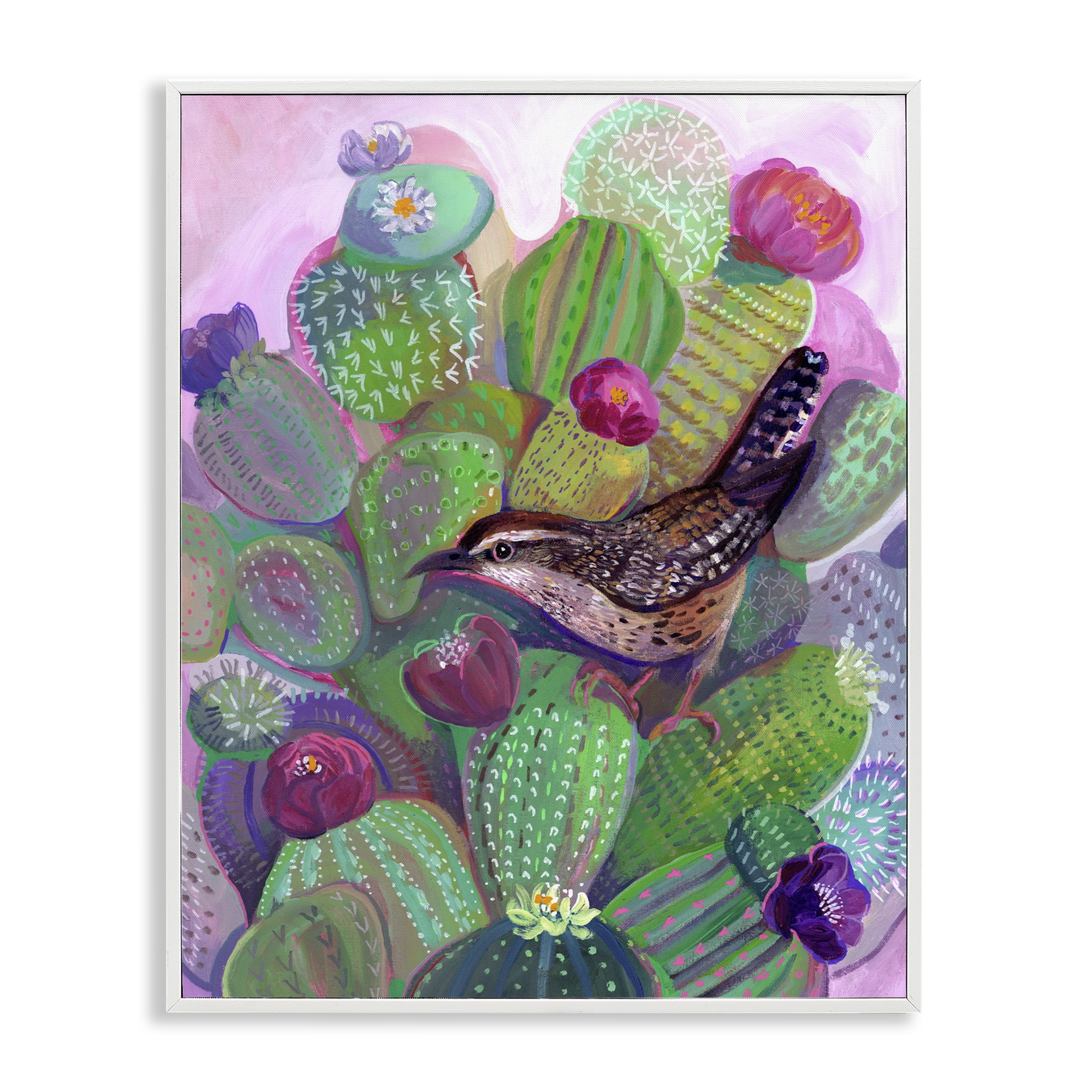 Desert Day Dream Bird White Framed Giclee Art, design by Ashley Davis ...
