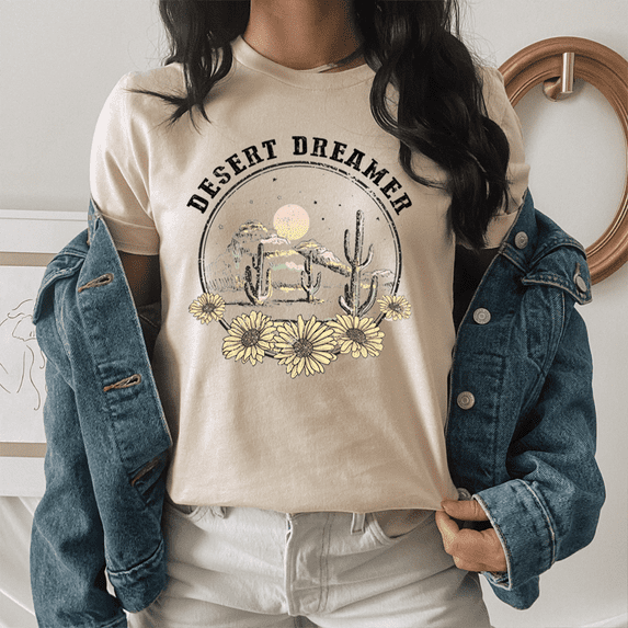 Desert Dreamer Tee White S Peachy Sunday T-Shirt - Walmart.com