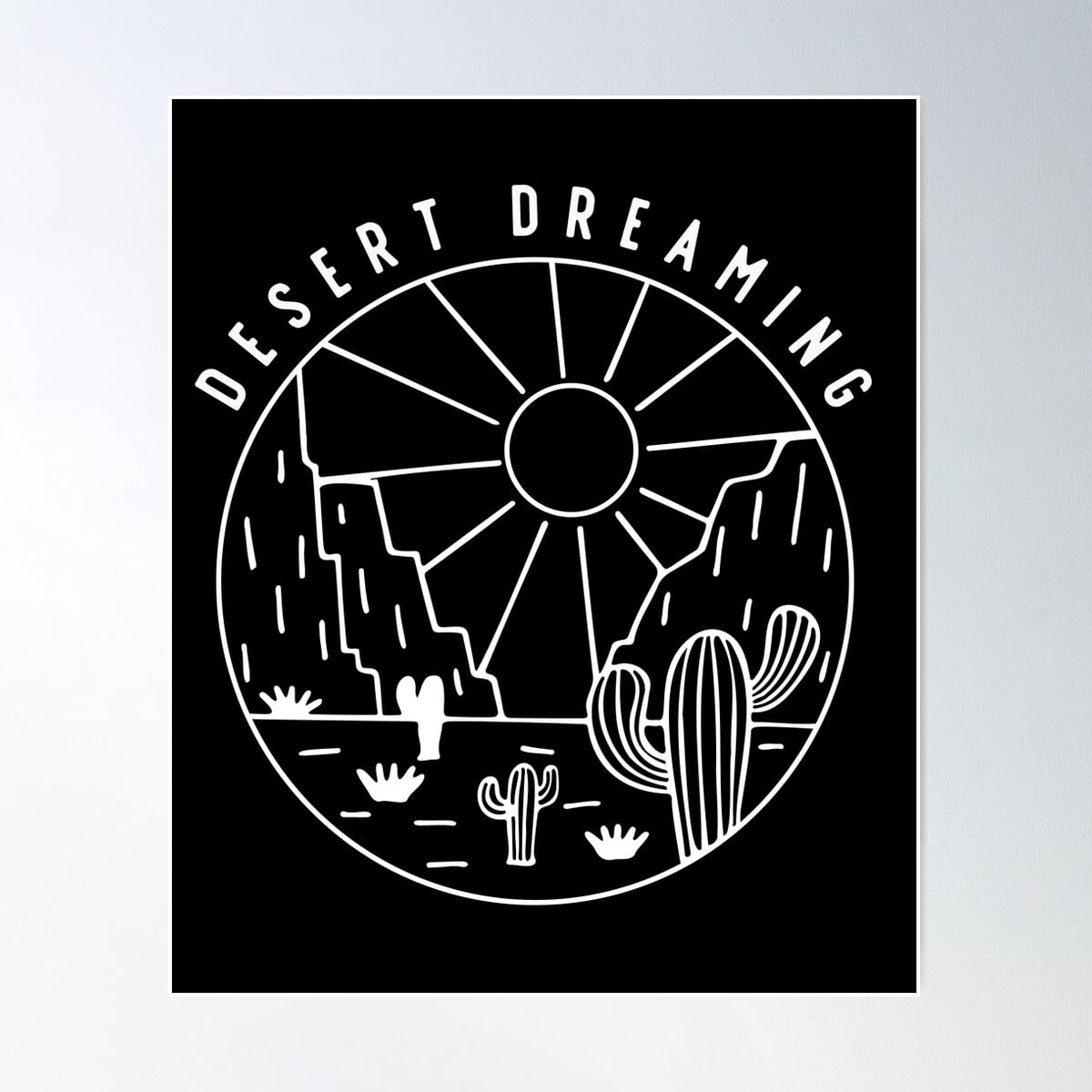 Desert Dreaming Poster Wall Art, Modern Wall Decor For Living Room ...
