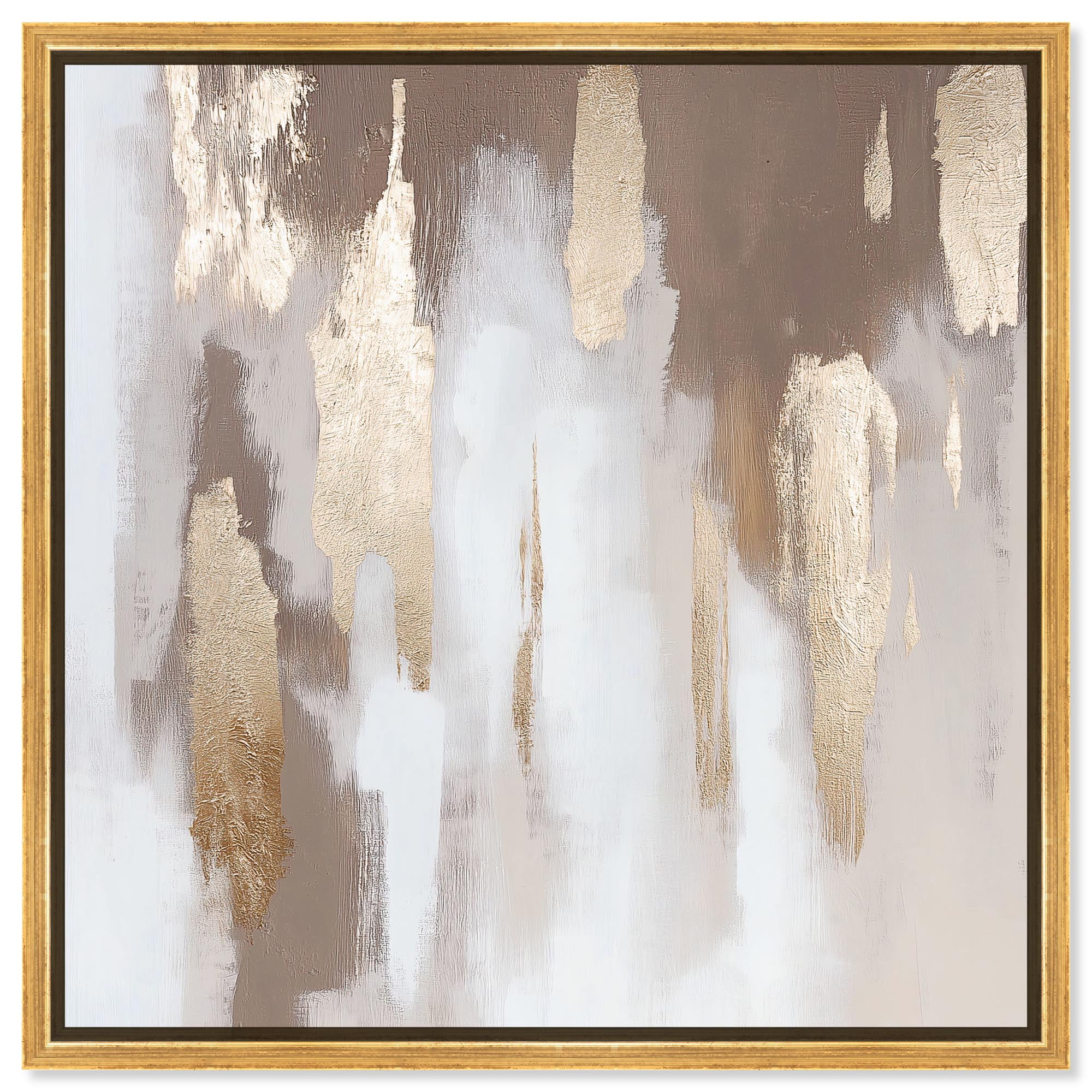Desert Drift Canvas Neutral Abstracts by Art Remedy, Gold Frame, 40" x ...