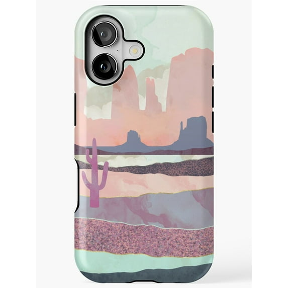 Desert Dusk Light Scenic Artwork Protective and Compatible iPhone 11-17 ...