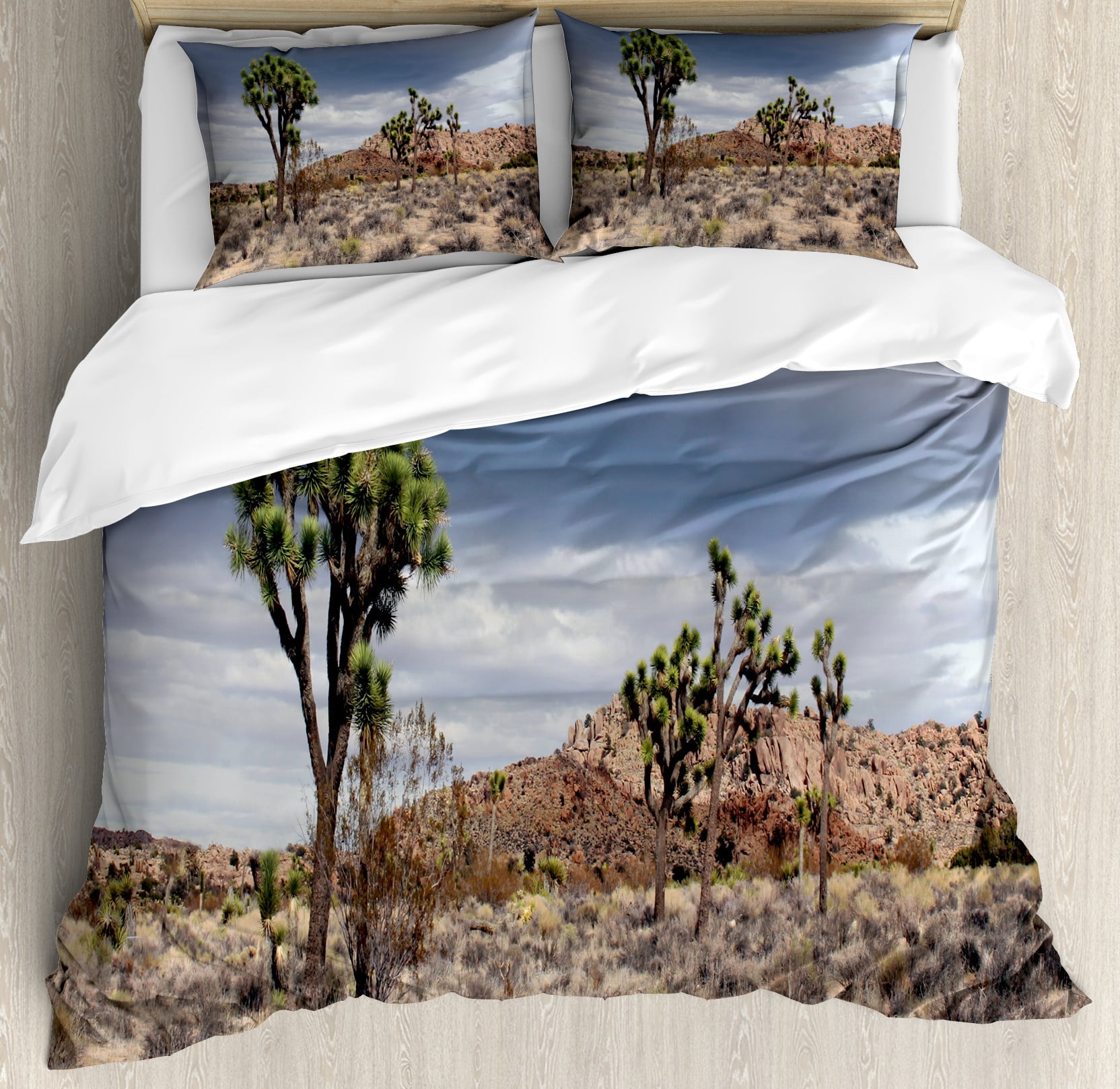 Desert Duvet Cover Set, National Park Landscape Photograph of Gloomy ...