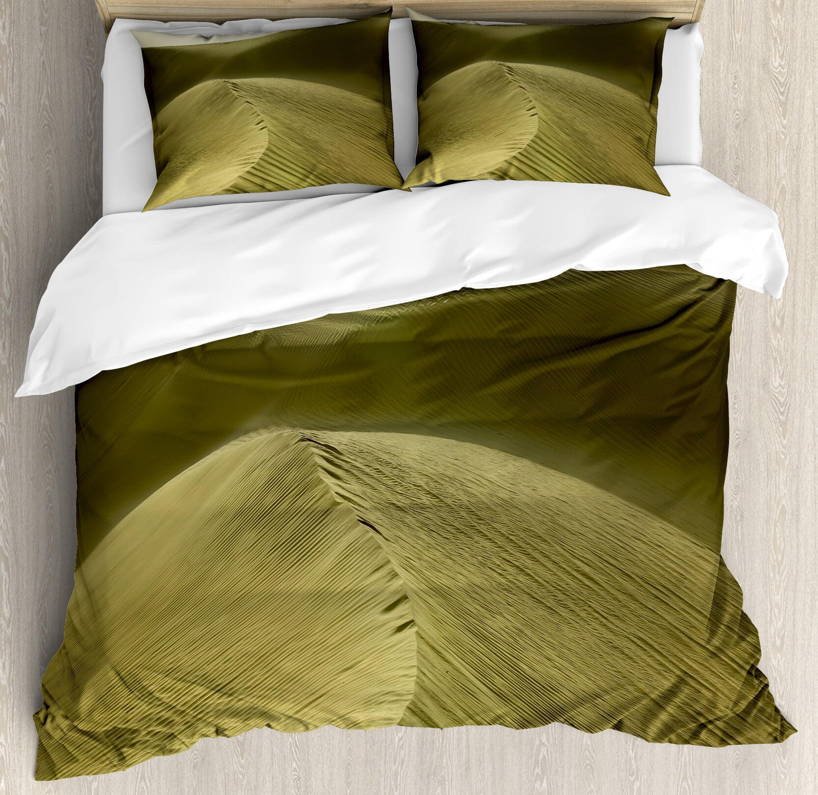 Desert Duvet Cover Set, Photo of Desert Nature Sand Sunlight Footprints ...