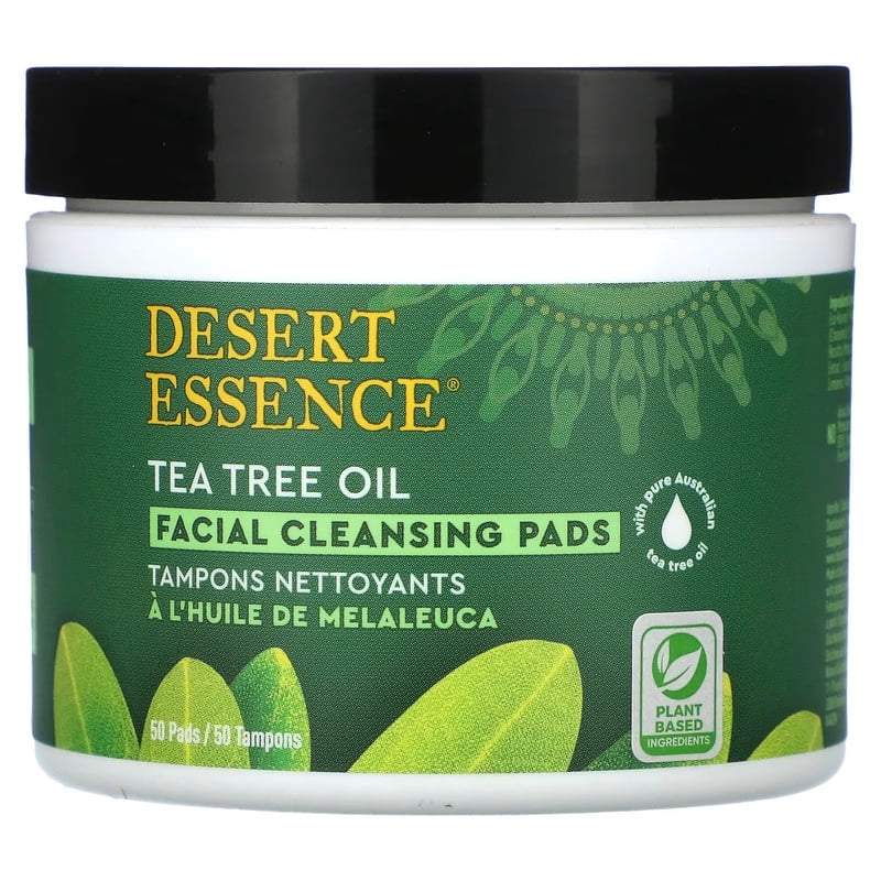 Desert Essence Cleansing Pads, Tea Tree - 50 Pads - Walmart.com