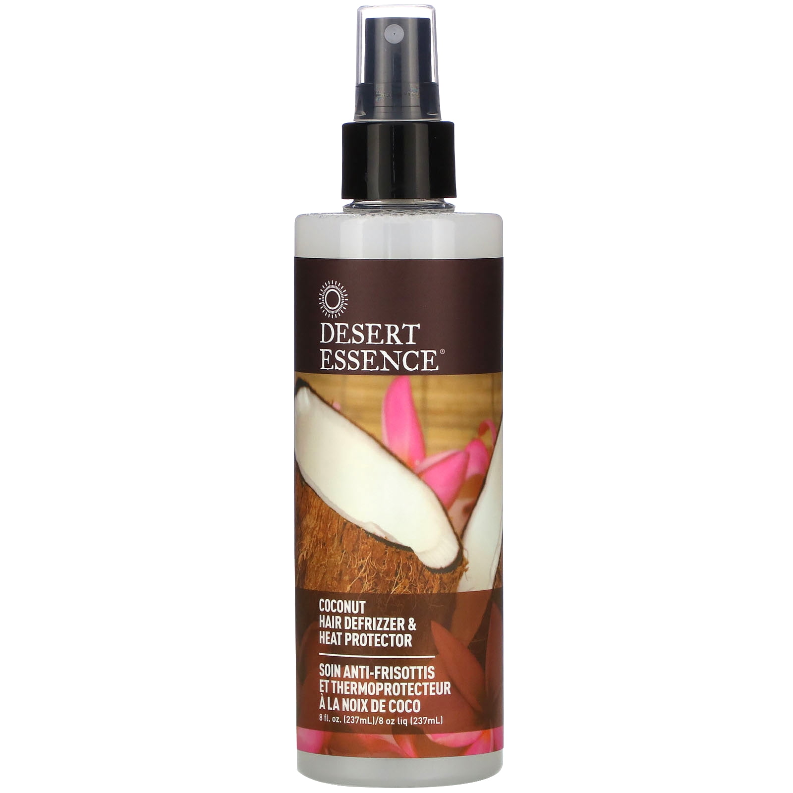 Desert Essence Coconut Hair Defrizzer & Heat Protector, 8.5 fl oz ...