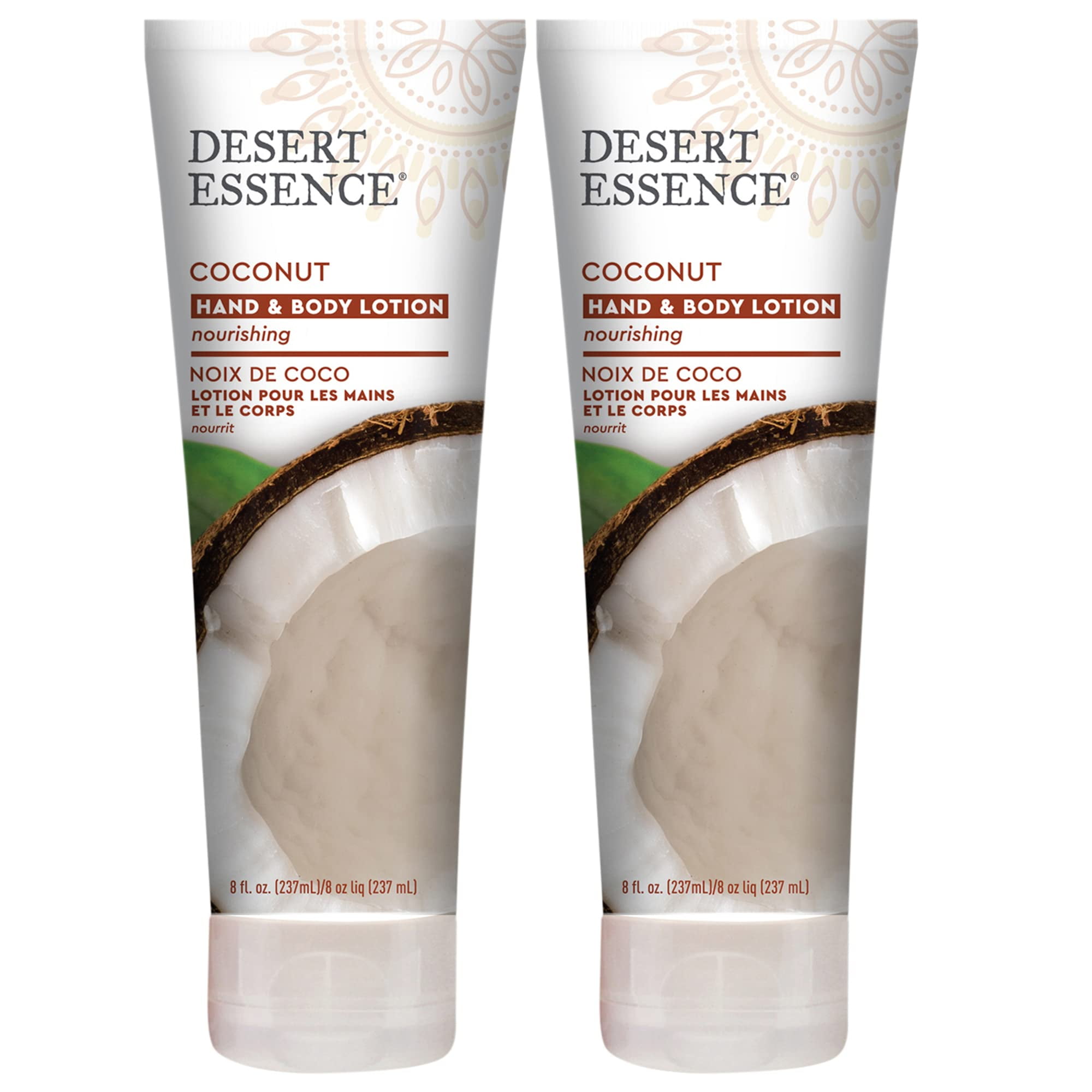 Desert Essence Coconut Hand VTF5 & Body Lotion Nourishing Coconut Oil ...