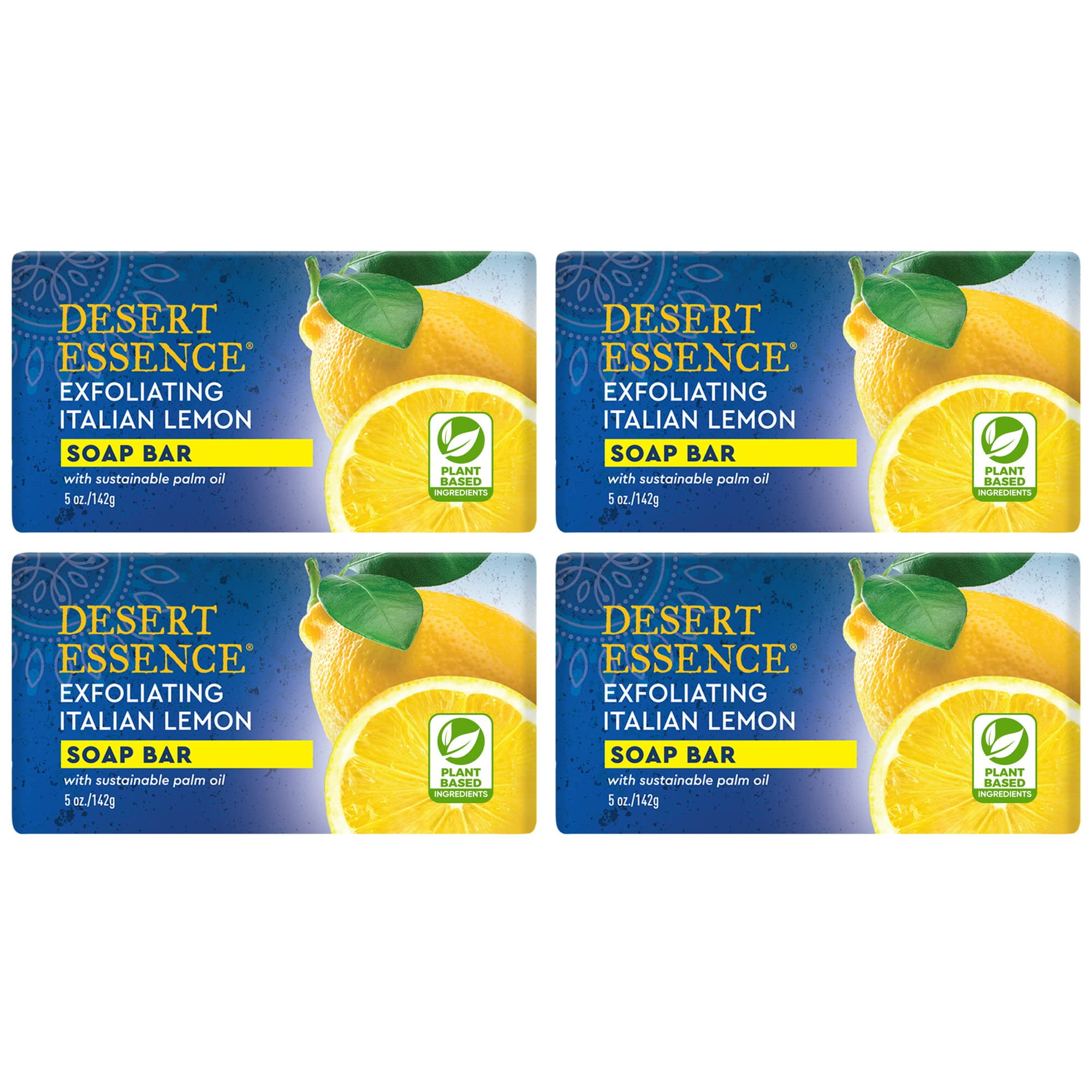 Desert Essence, Exfoliating Italian Lemon Soap Bar 5 Oz (Pack Of 4 ...