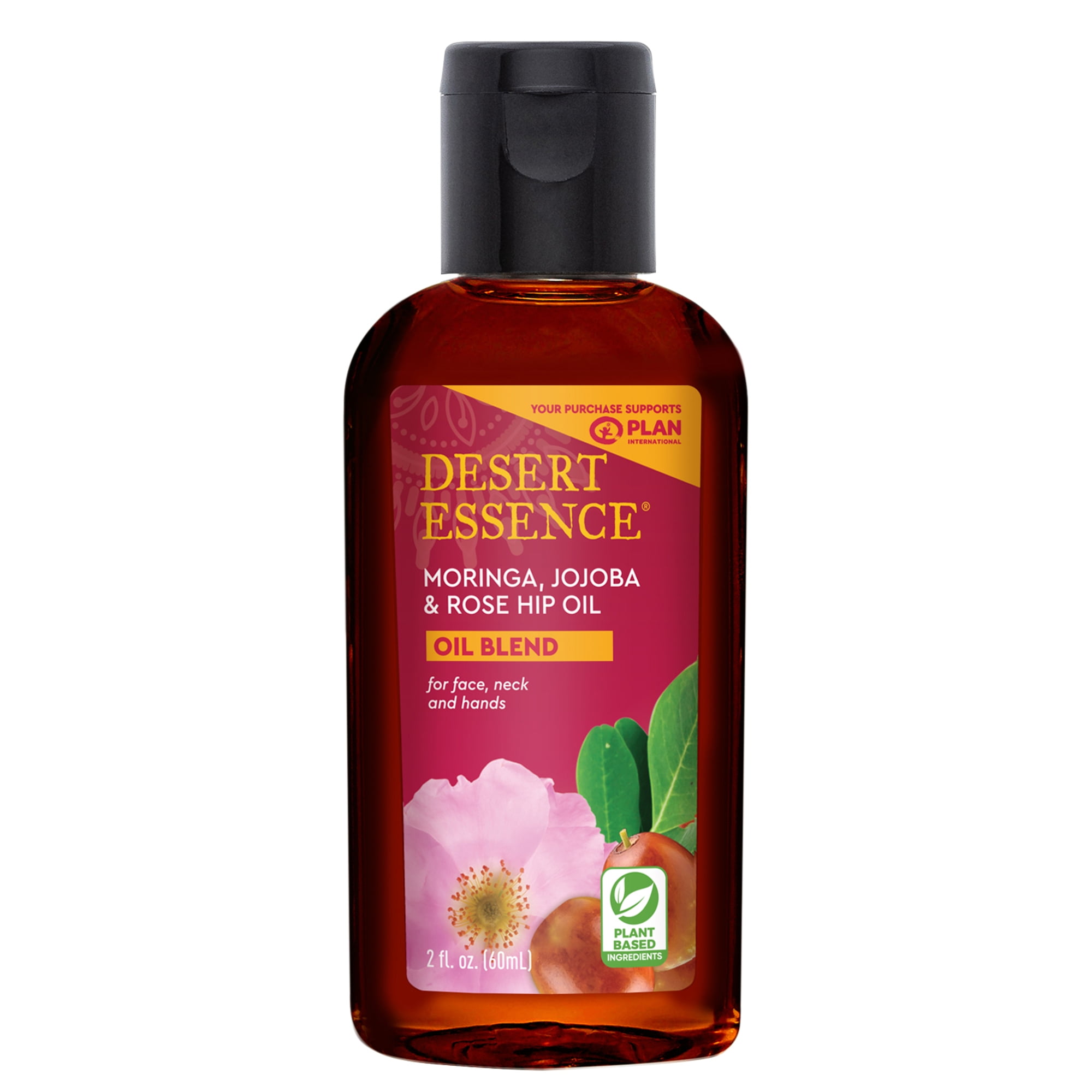 Desert Essence Moringa, Jojoba & Rose Hip Oil, 2 fl oz (60 ml ...