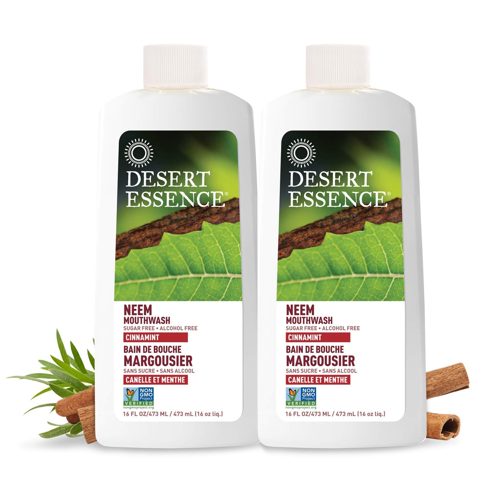 Desert Essence Natural Neem Mouthwash - Cinnamint Flavor - 16 Fl Ounce ...