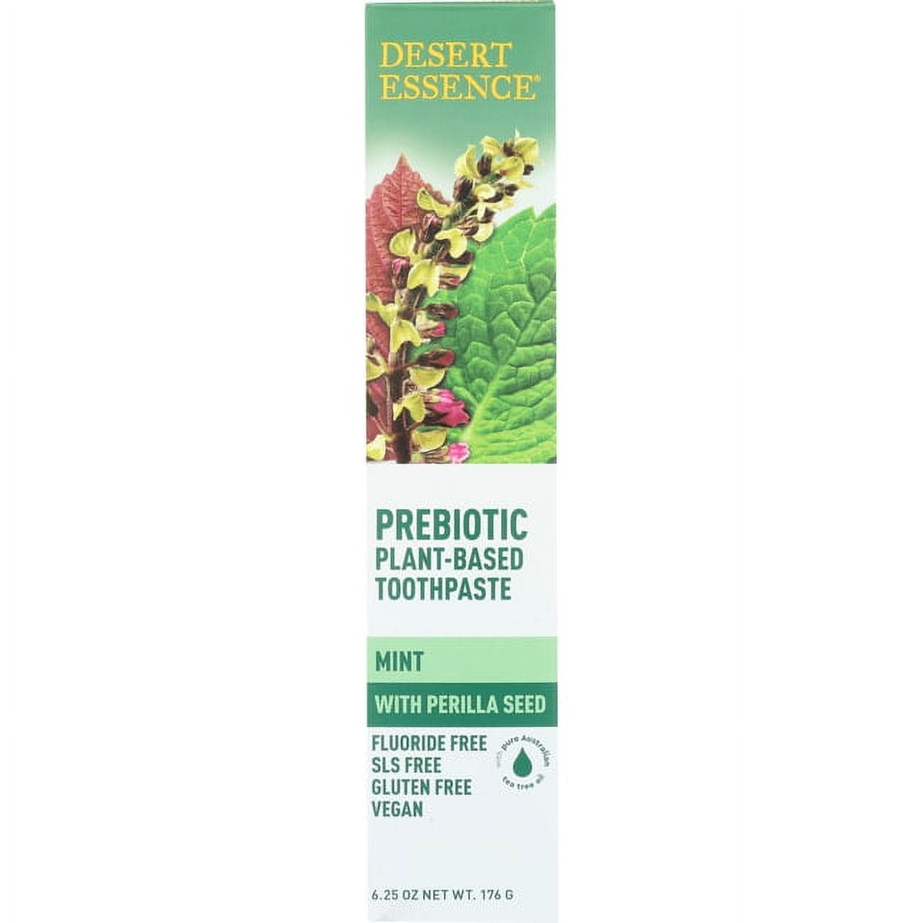 Desert Essence Prebiotic Plant-Based Toothpaste - Mint 6.25 oz Paste ...