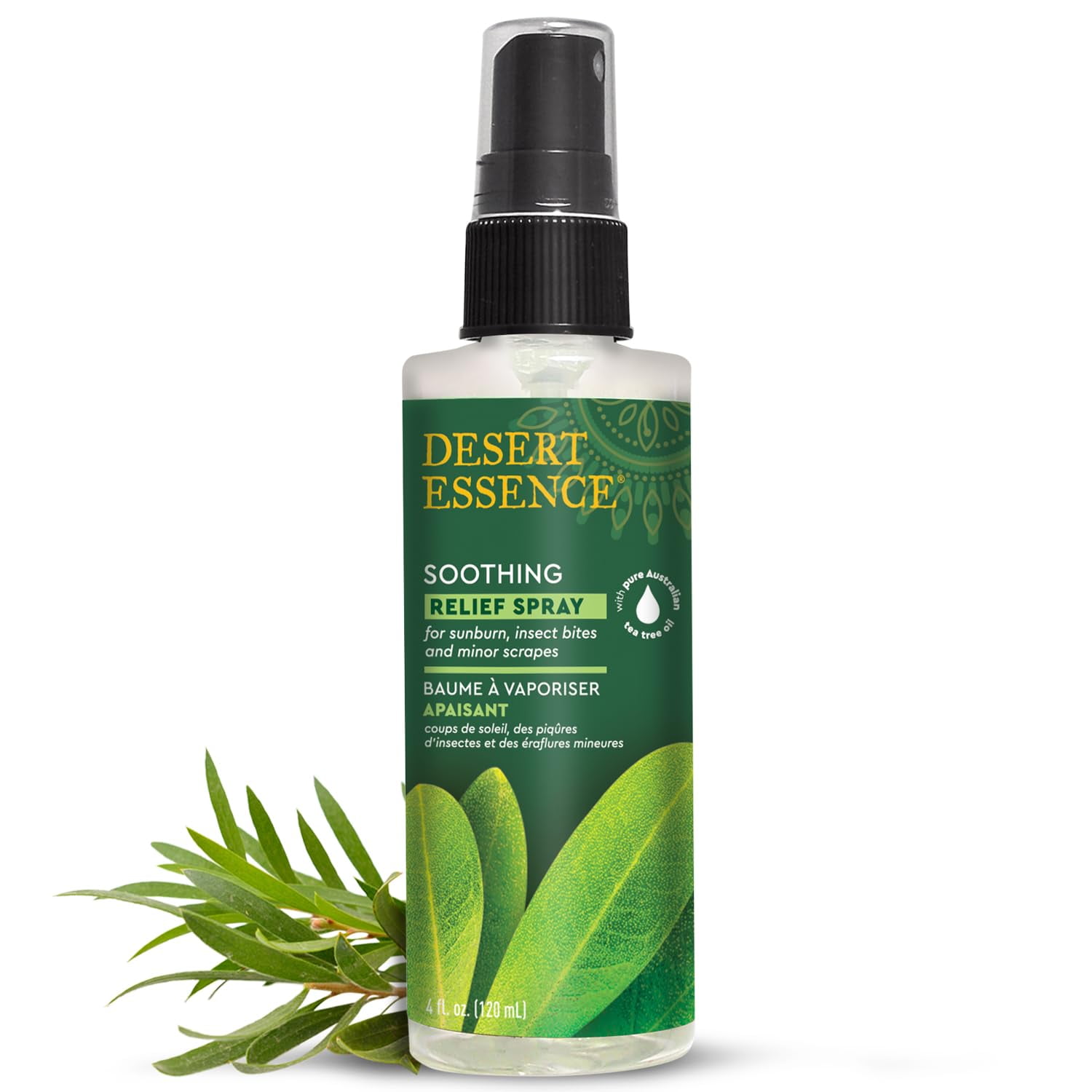Desert Essence Relief Spray - 4 Fl Oz - Antiseptic Eco-Harvest Tea Tree ...