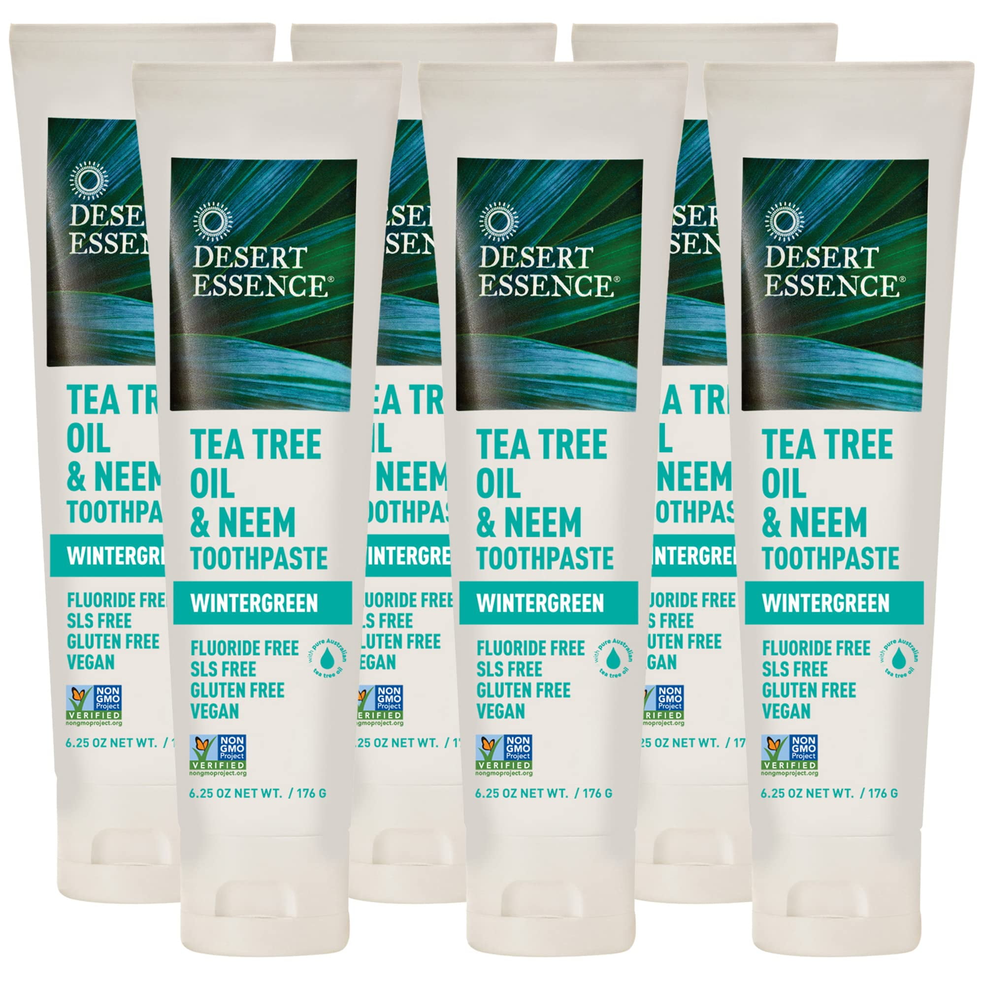 Desert Essence, Tea Tree Oil & Neem Toothpaste, Fluoride-Free With ...
