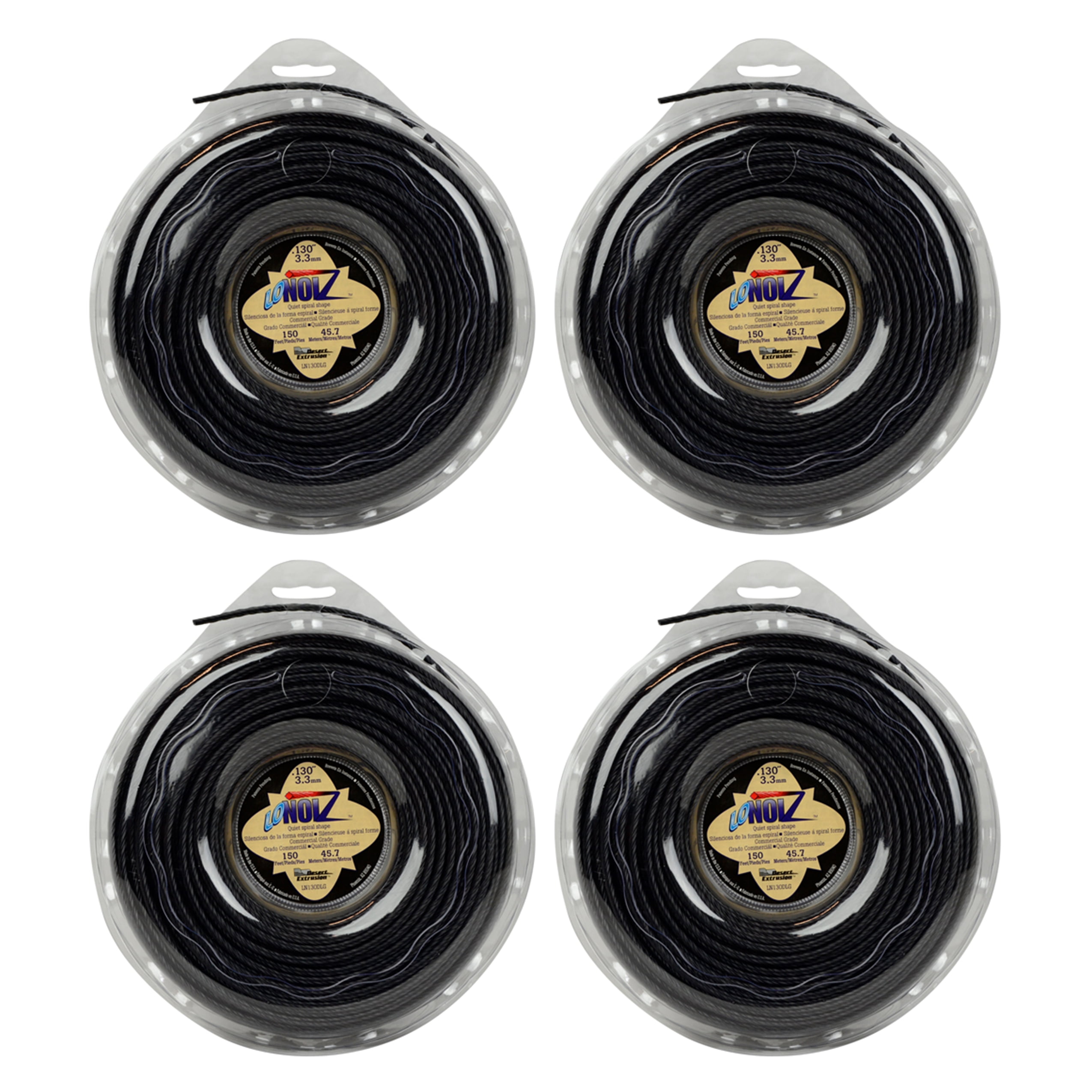Desert Extrusion LoNoiz LN130DLG 0.130-inch Black Trimmer Line (4-Pack ...