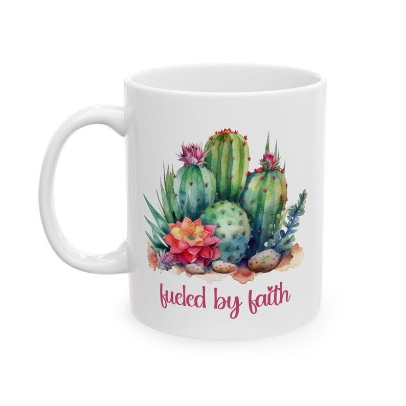Desert Faith Coffee Cup, Fueled By Faith Mug, Morning Prayer Mug ...
