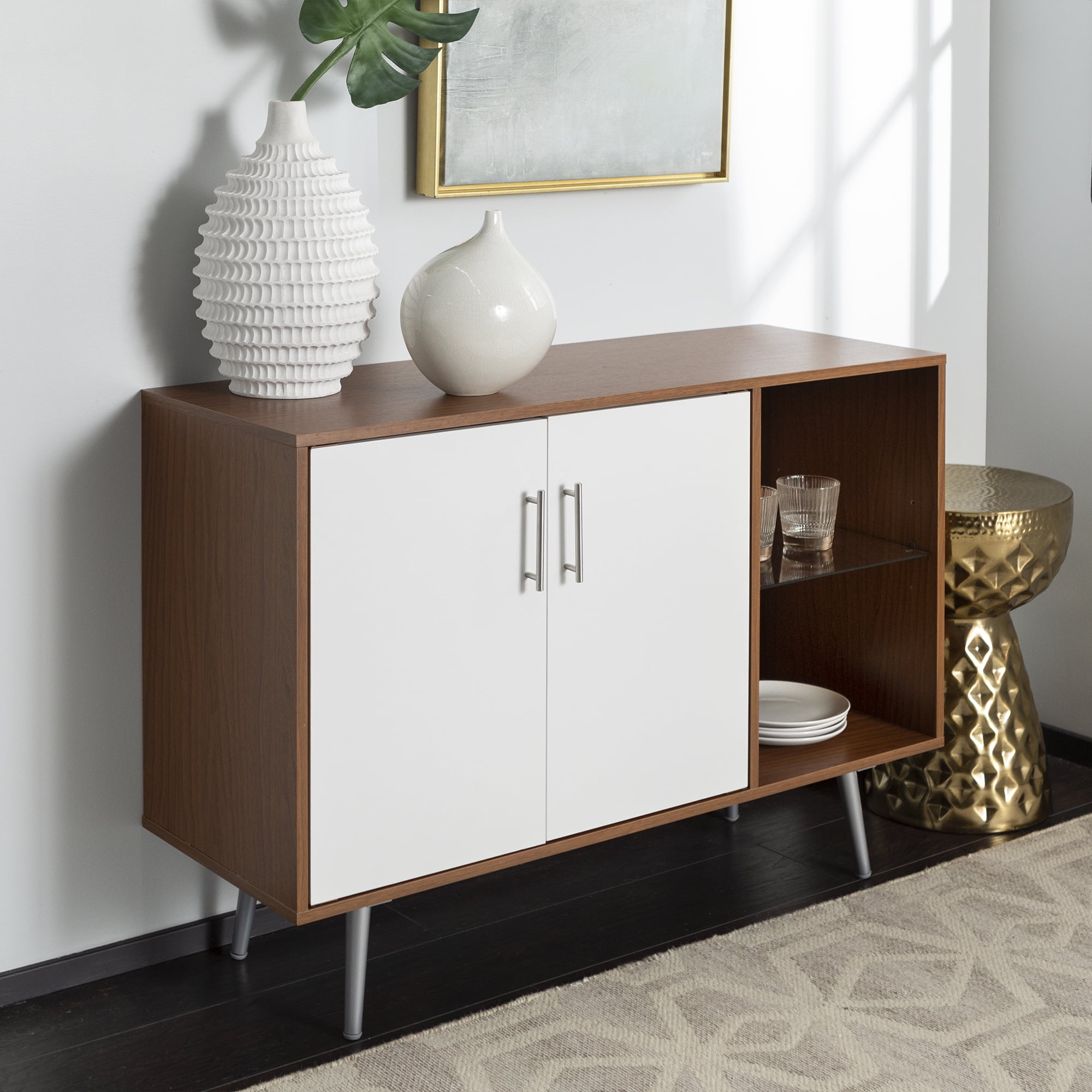 Desert Fields Evangeline Buffet TV Stand - Acorn Finish - Walmart.com