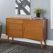 Balka TV Stand Natural Walnut and Printed Rattan - Walmart.com