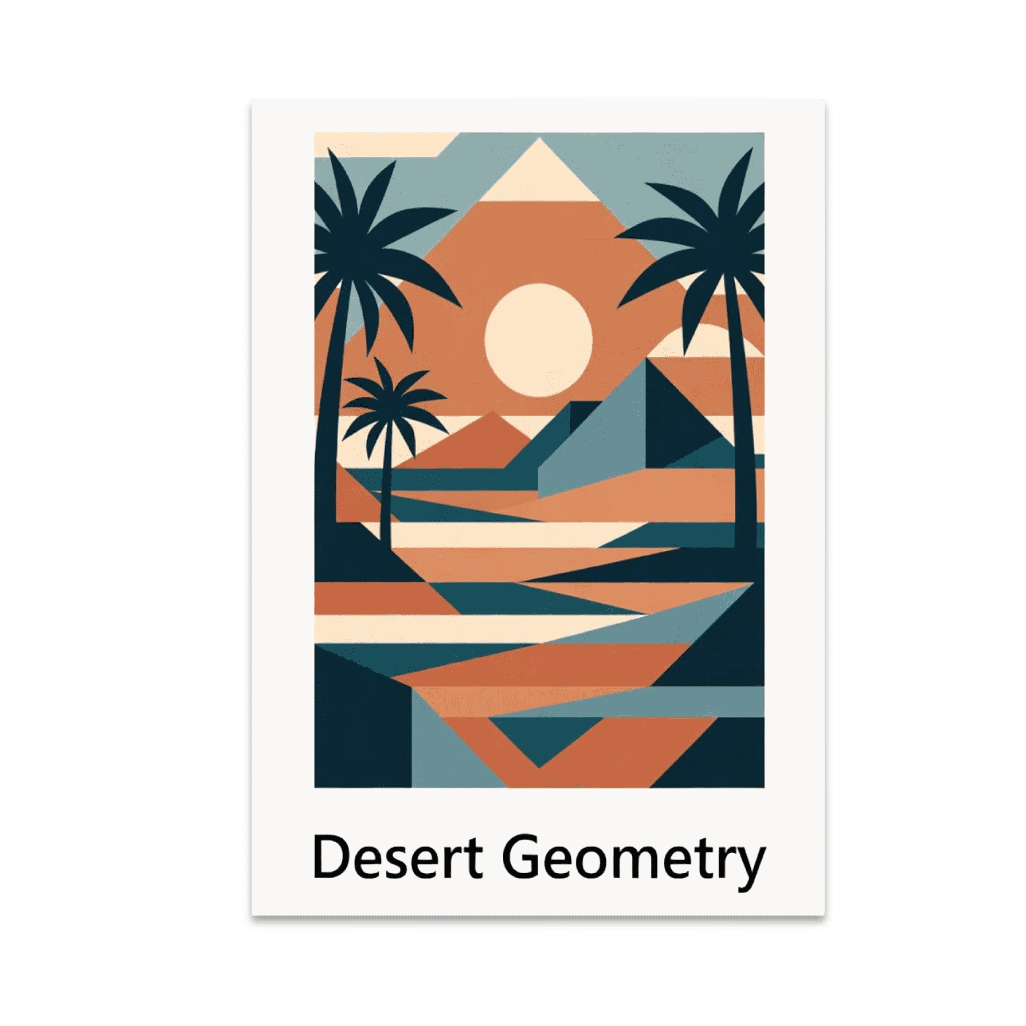 Desert Geometry Abstract Art - Graphic Design Enthusiast - 13x19 Poster ...