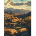 Desert Golf Course Sunset Canvas Print/Wall Art Perfect for Living Room ...