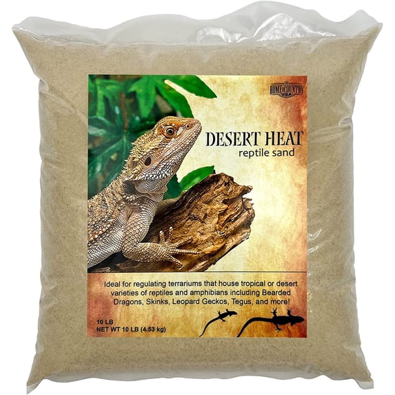 Desert Heat Reptile Sand, 10 Pounds, Washed Substrate for Reptiles and ...