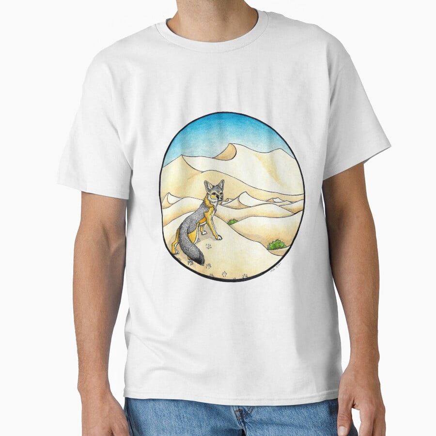 Desert Kit Fox No Text Shirt, Casual Graphic Tee, Everyday Short Sleeve ...