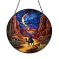 Desert Landscape Glass Style Window Hanging - Walmart.com
