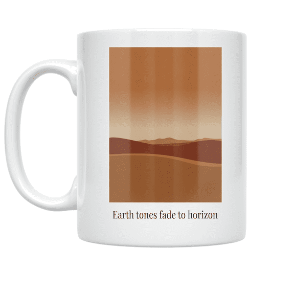 Desert Landscape Gradient Design - Nature Lover - 11 oz Ceramic Coffee ...