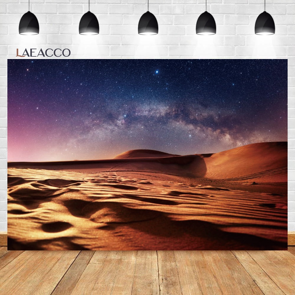 Desert Landscape Photography Backdrop Sand Dunes Sparse Green Shrub ...