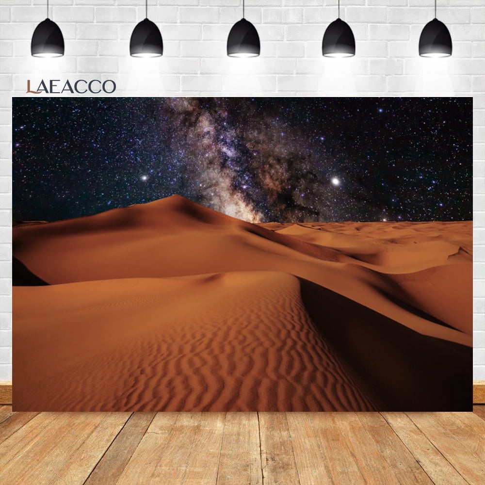 Desert Landscape Photography Backdrop Sand Dunes Sparse Green Shrub ...