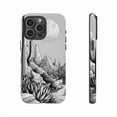 Desert Landscape Vintage Artwork Phone Case Pencil Drawing Art with ...