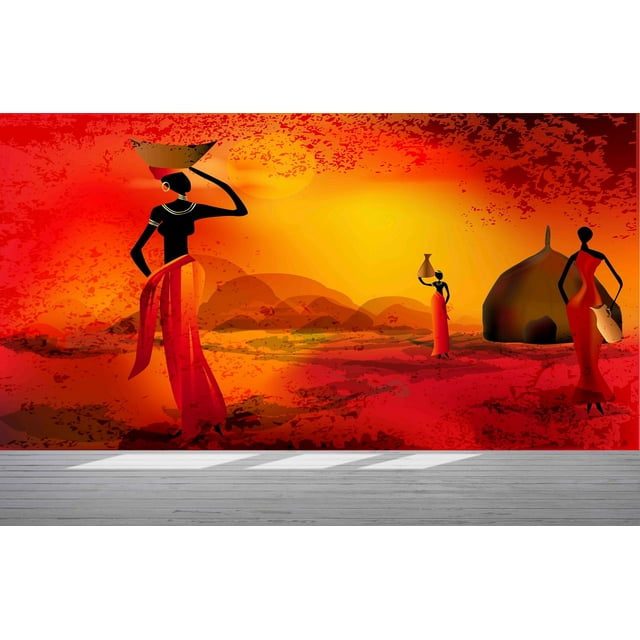 Desert Landscape Wall Decor, Paper Wall Art Custom Wallpaper, African ...