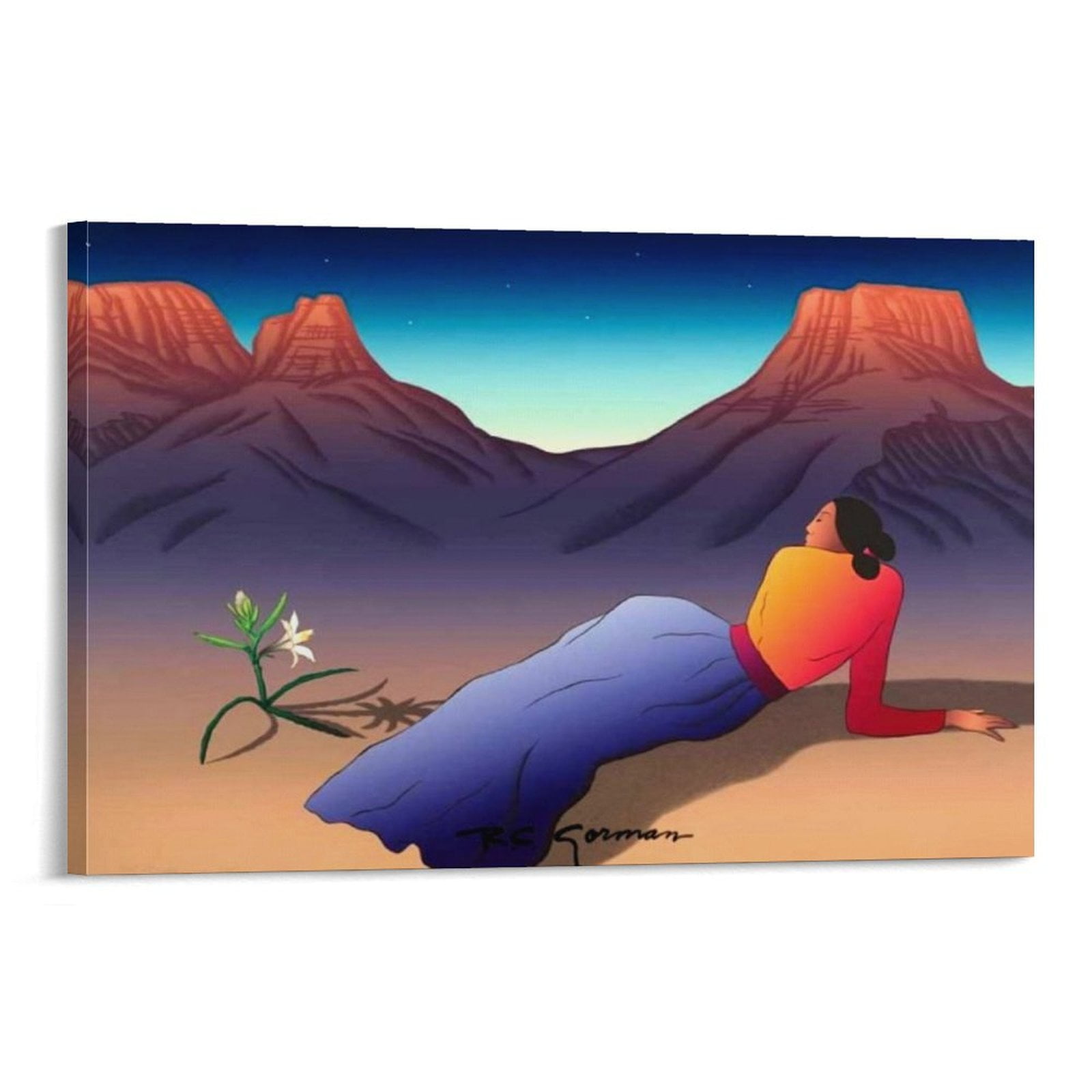 Desert Lily 1988 by R.C. Gorman Artworks Canvas Poster Room Aesthetic ...