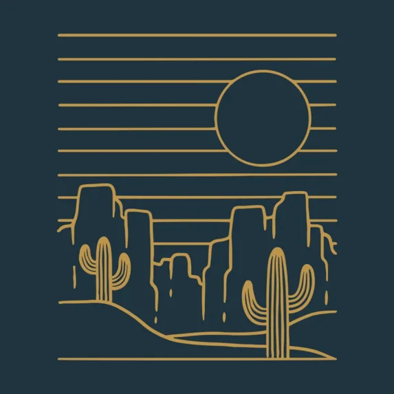 Desert Lines - Golden Version Sommerseth Art - Walmart.com