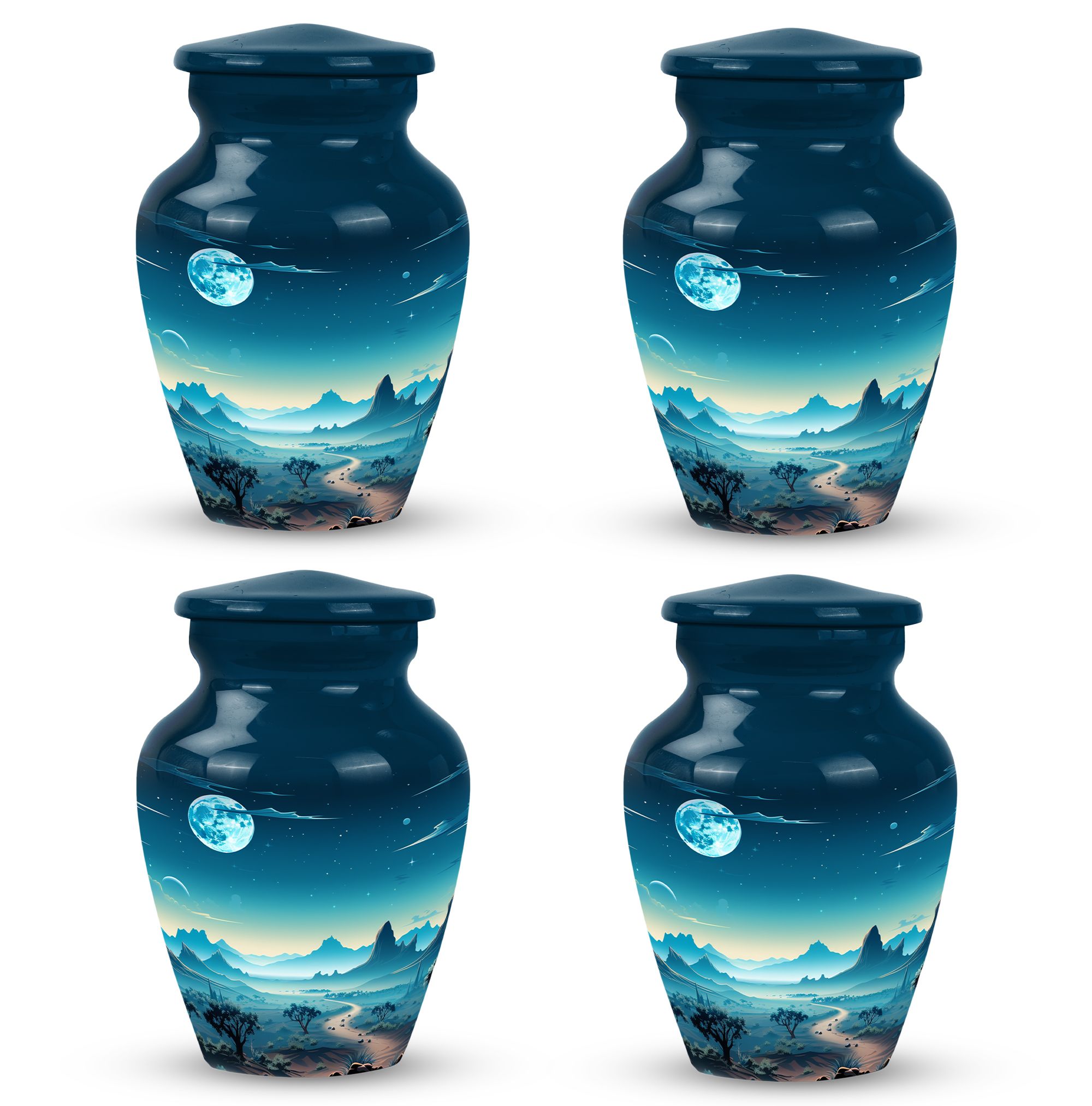 Desert Moonrise - Mini Keepsake Urns - Cremation Companion Urns ...